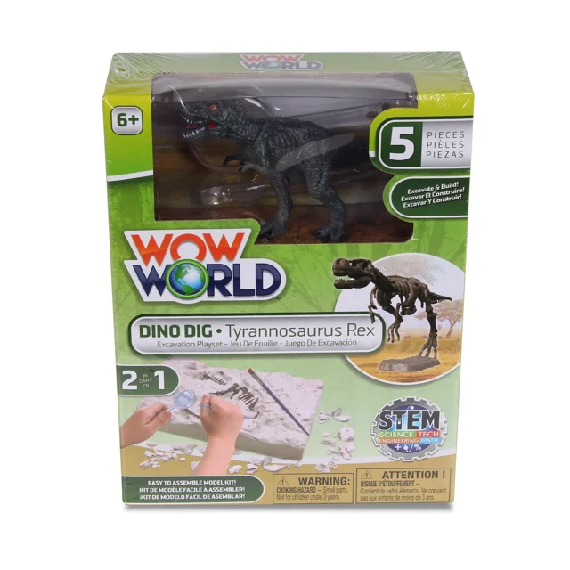 Wow World Dino DIG Excavation Playset STEM Science Tech Math 2 in 1- T ...