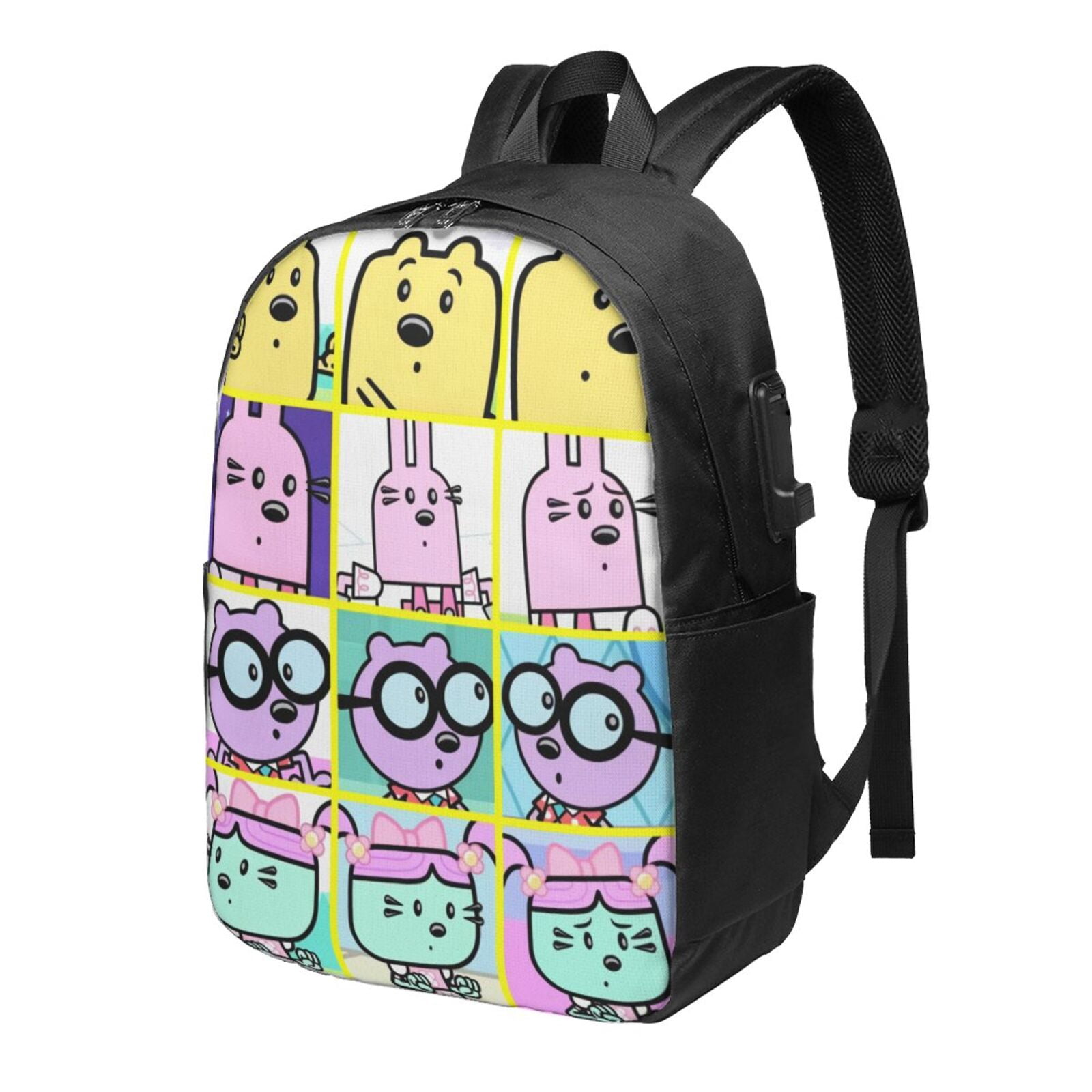 Wow Wow Wubbzy Backpack Large Laptop Bookbag with usb Charging Port ...