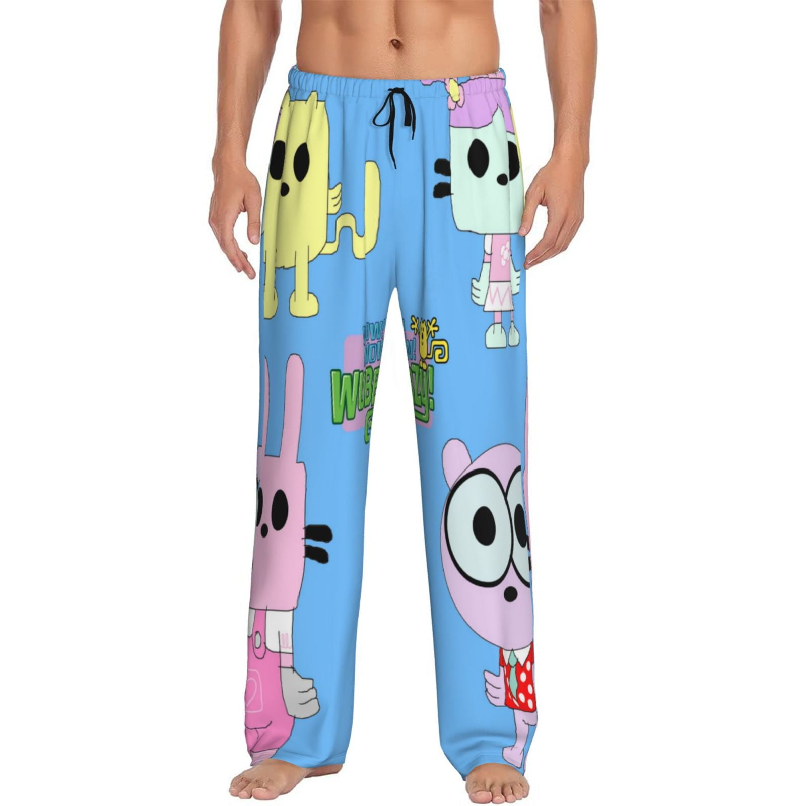 Wow Wow Wubbzy Pajama Pants for Men, Super Soft All over Print Lounge ...