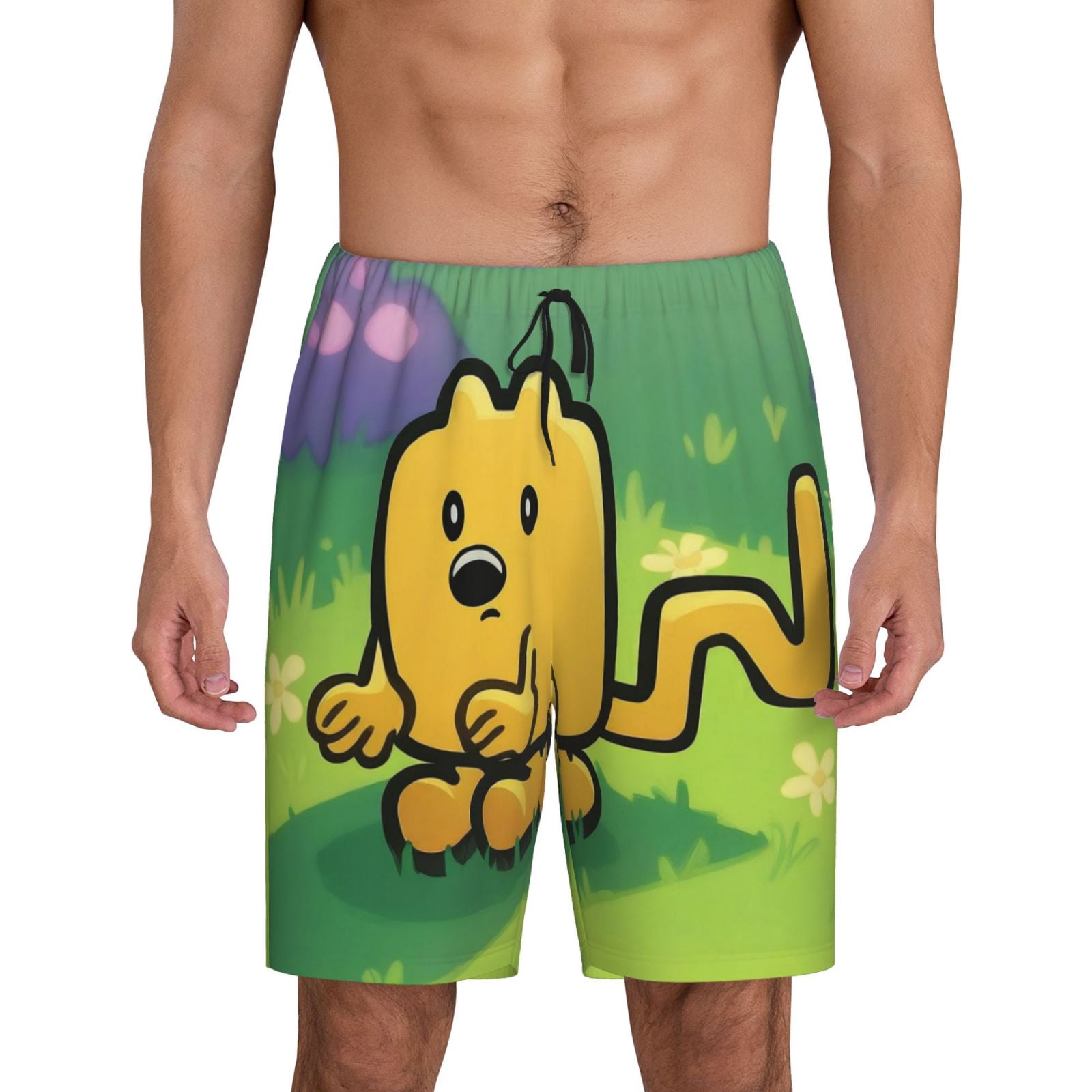 Wow Wow Wubbzy Pajama Shorts for Men, Summer Graphic Lounge Pajama ...