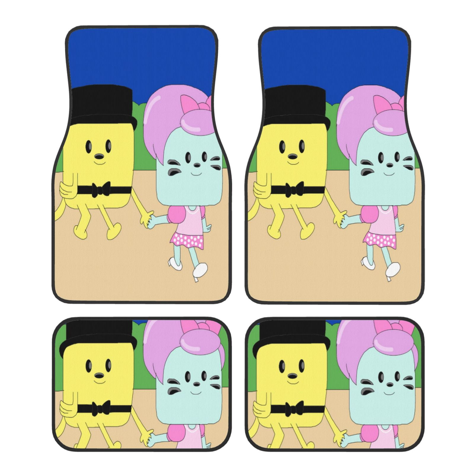 Wow Wow Wubbzy Car Floor Mats Set of 4, Anti-Skid Universal Automotive ...