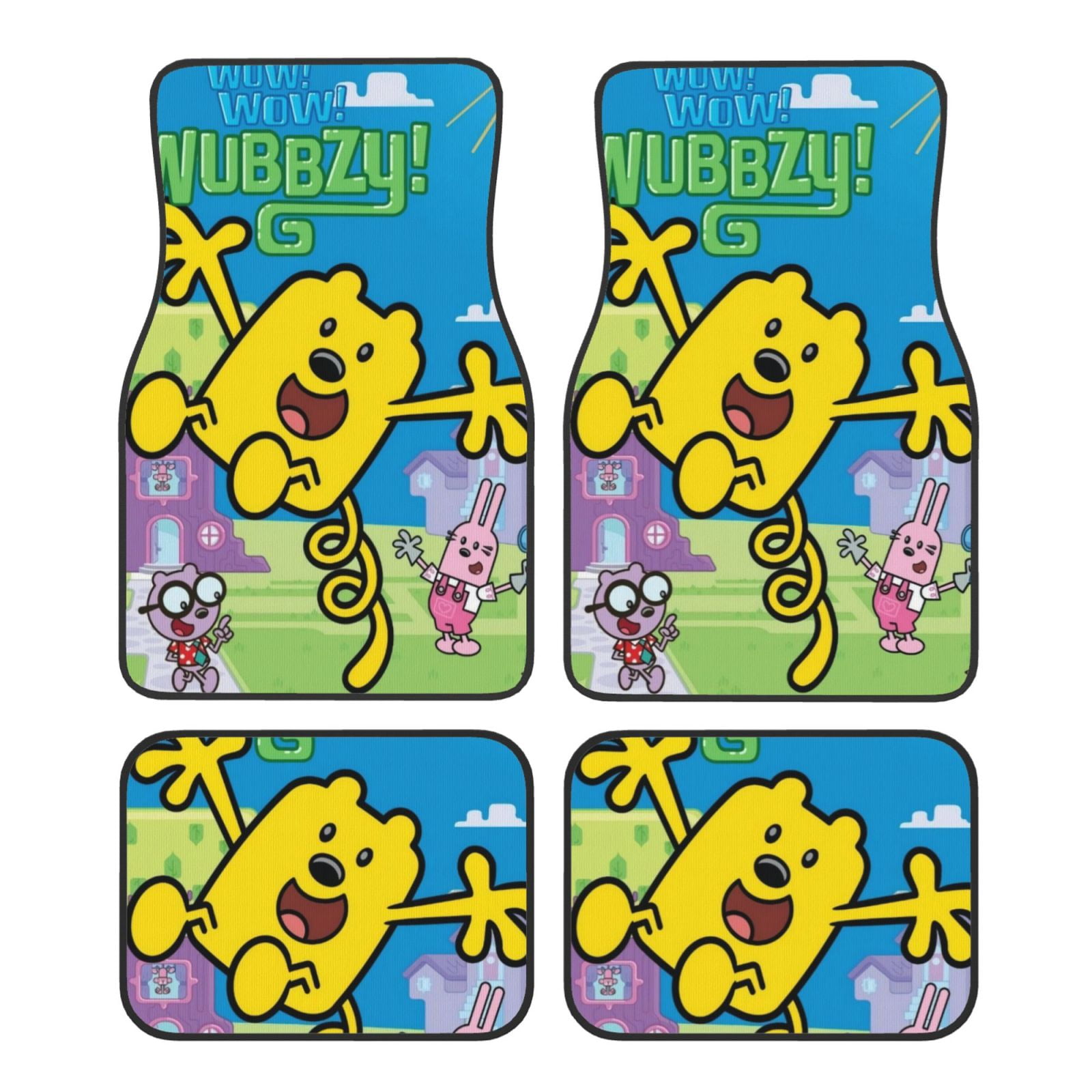 Wow Wow Wubbzy Car Floor Mats Set of 4, Anti-Skid Universal Automotive ...
