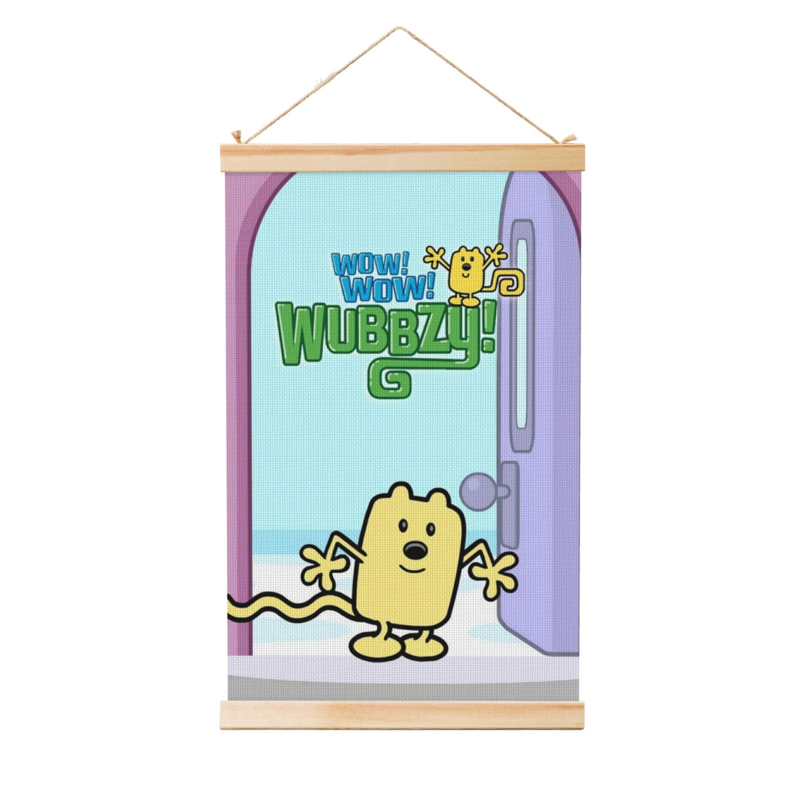 Wow Wow Wubbzy Poster Canvas Wooden Shaft Hanging Poster Home Decor ...