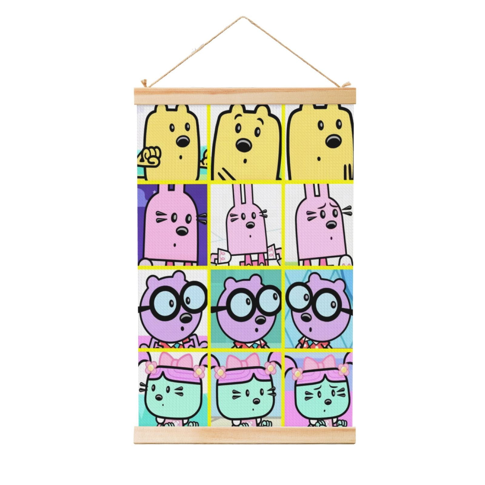 Wow Wow Wubbzy Poster Canvas Wooden Shaft Hanging Poster Home Decor ...