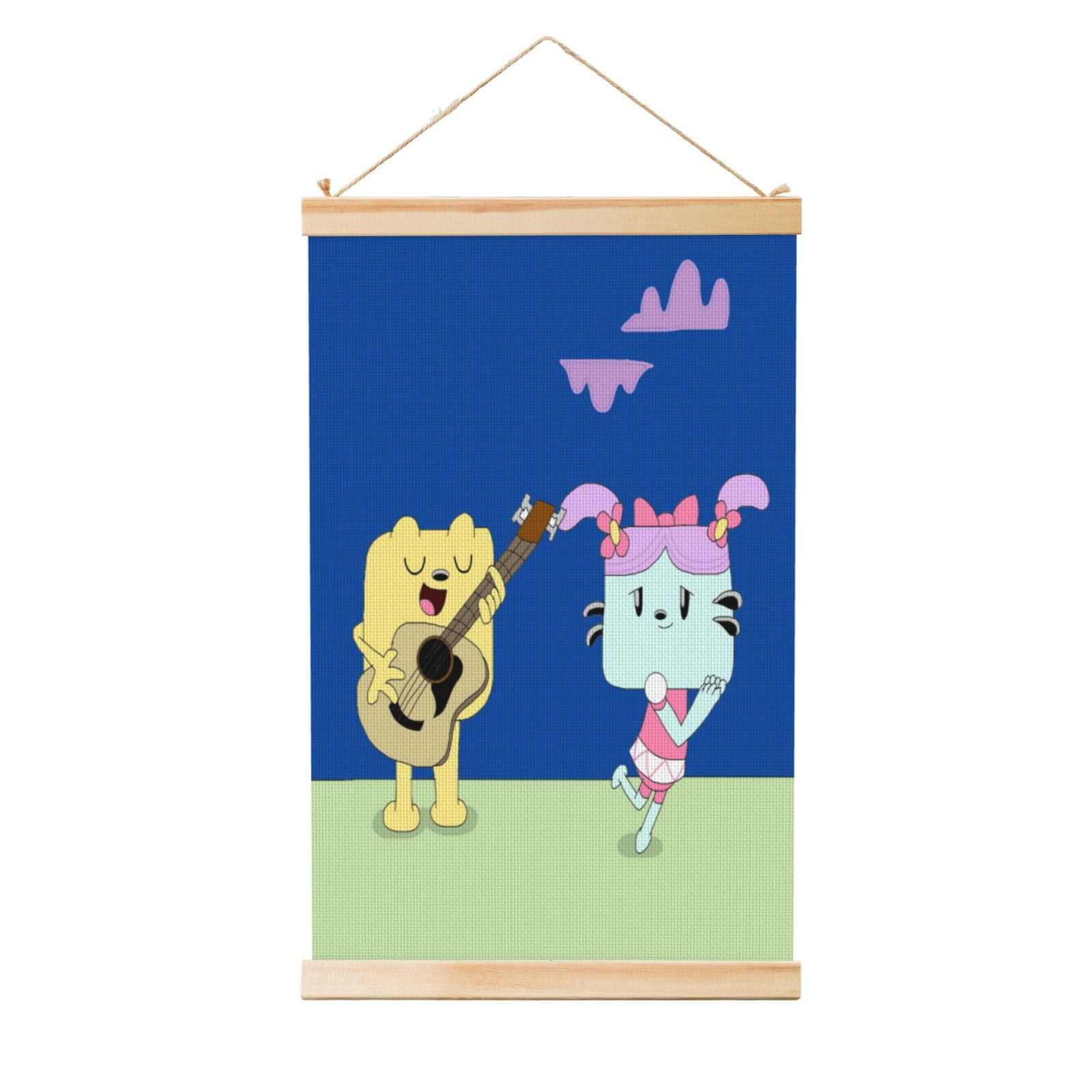 Wow Wow Wubbzy Poster Canvas Wooden Shaft Hanging Poster Home Decor ...