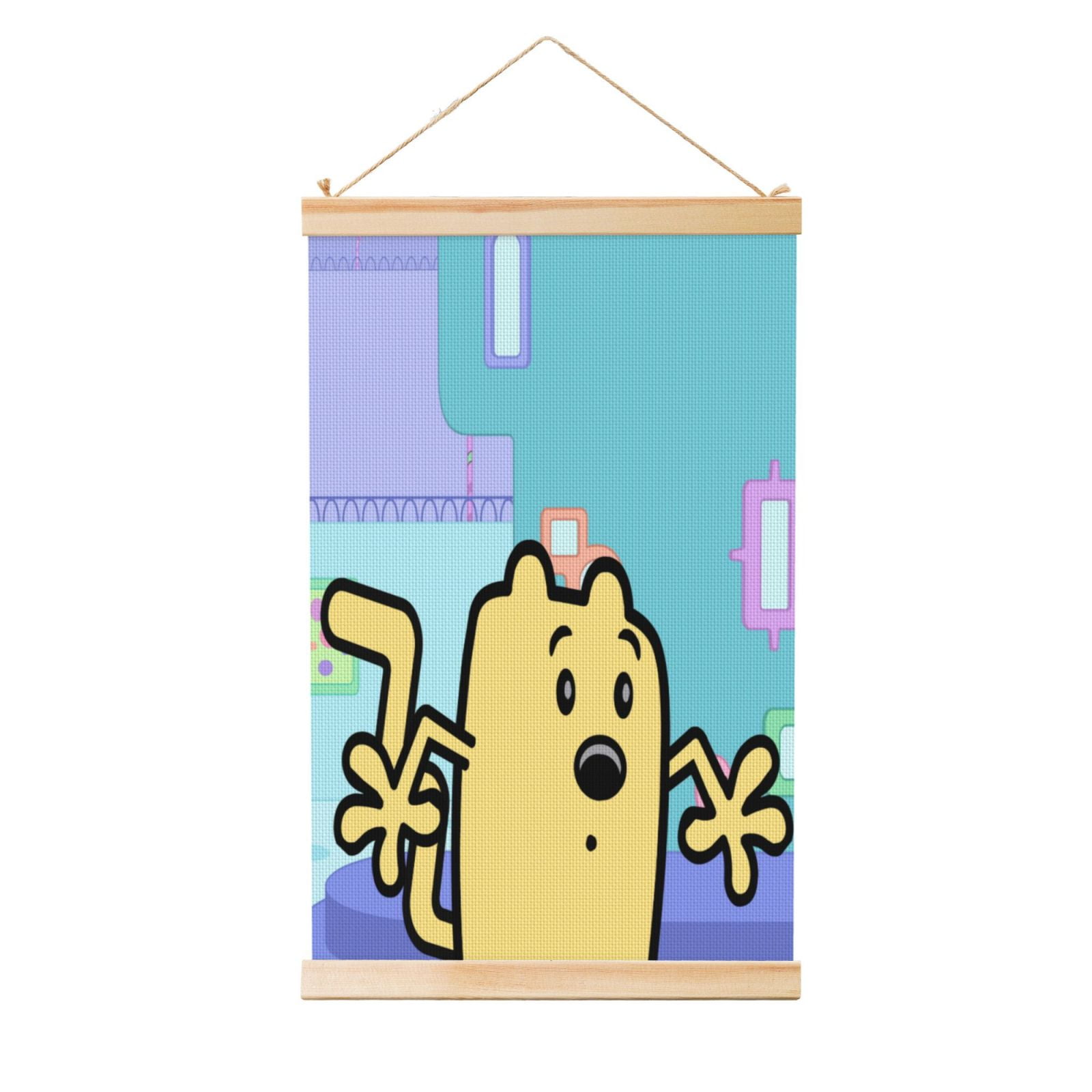 Wow Wow Wubbzy Poster Canvas Wooden Shaft Hanging Poster Home Decor ...
