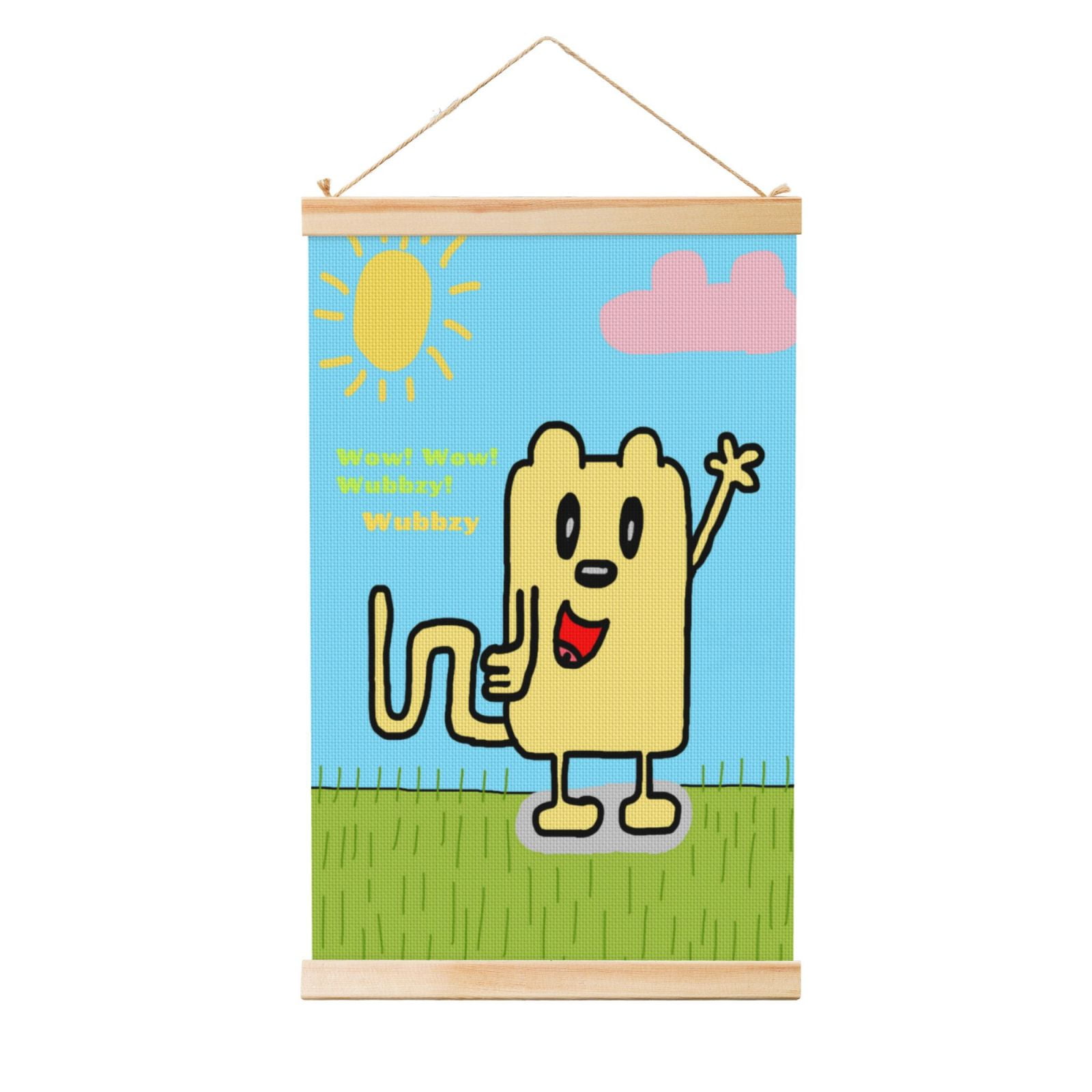 Wow Wow Wubbzy Poster Canvas Wooden Shaft Hanging Poster Home Decor ...