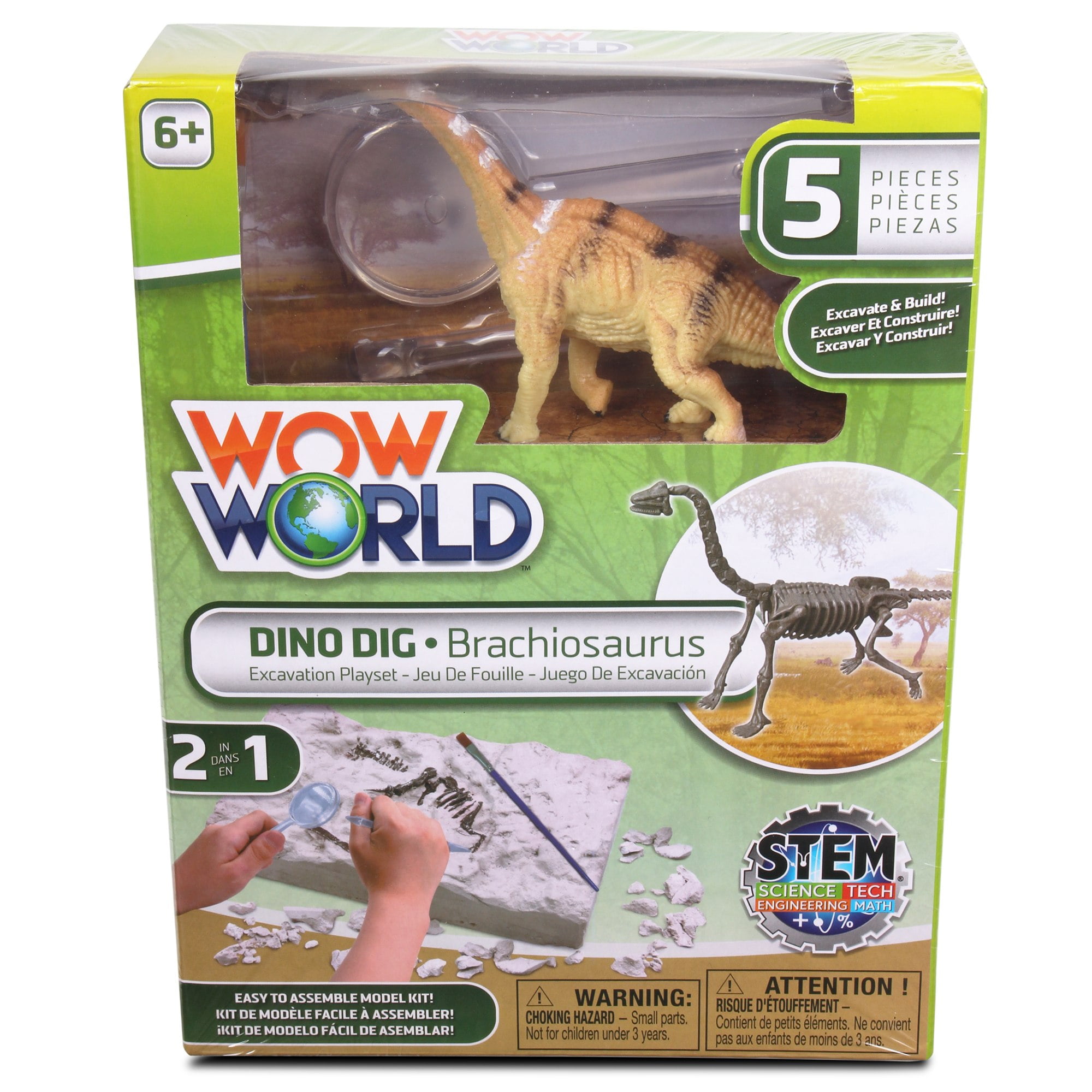 WowWorld: Dino Dig - Brachiosaurus - All-In-One Dinosaur Skeleton ...