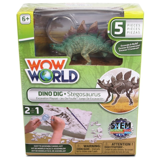 WowWorld: Dino Dig - Stegosaurus - All-In-One Dinosaur Skeleton ...