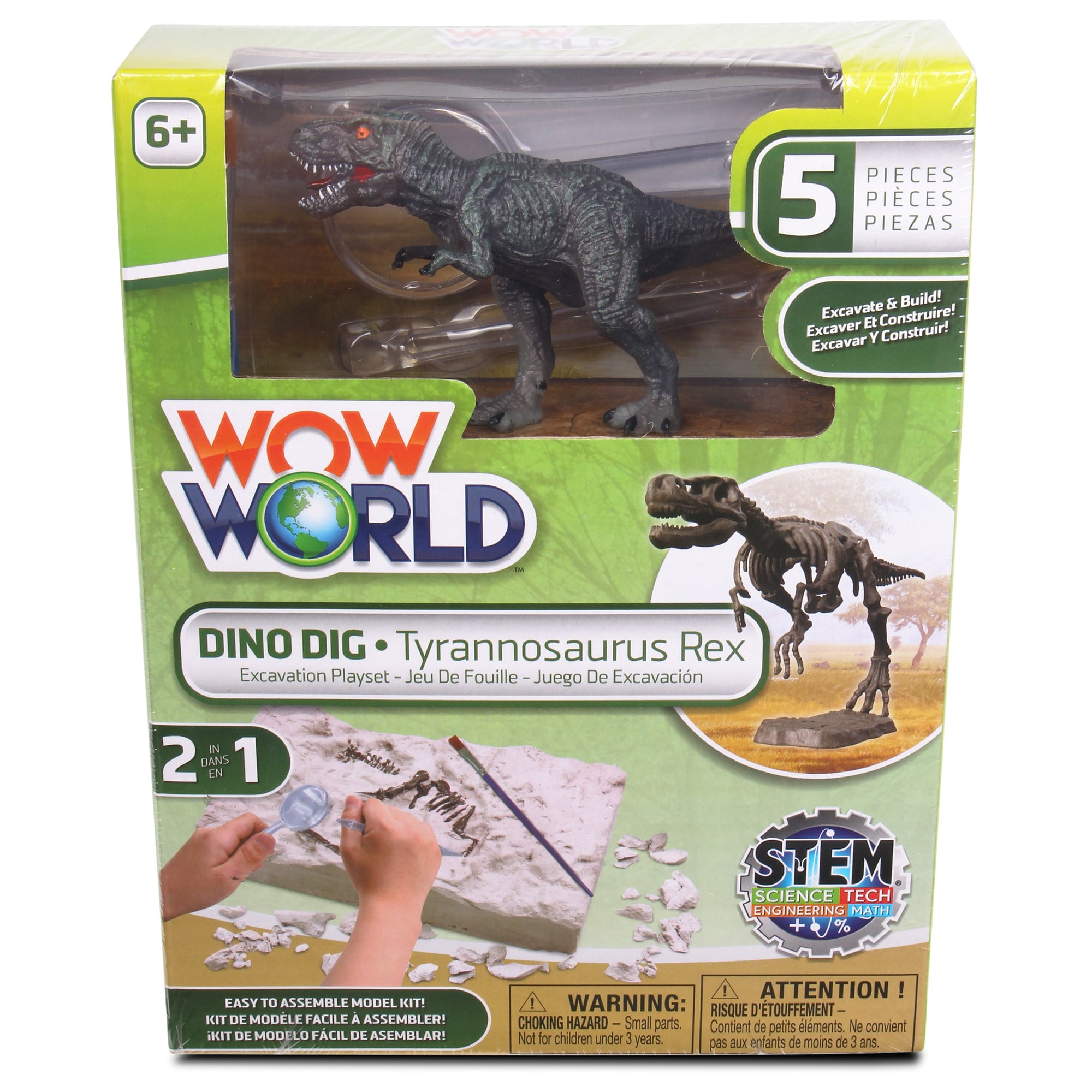 WowWorld: Dino Dig - Tyrannosaurus Rex - All-In-One Dinosaur Skeleton ...