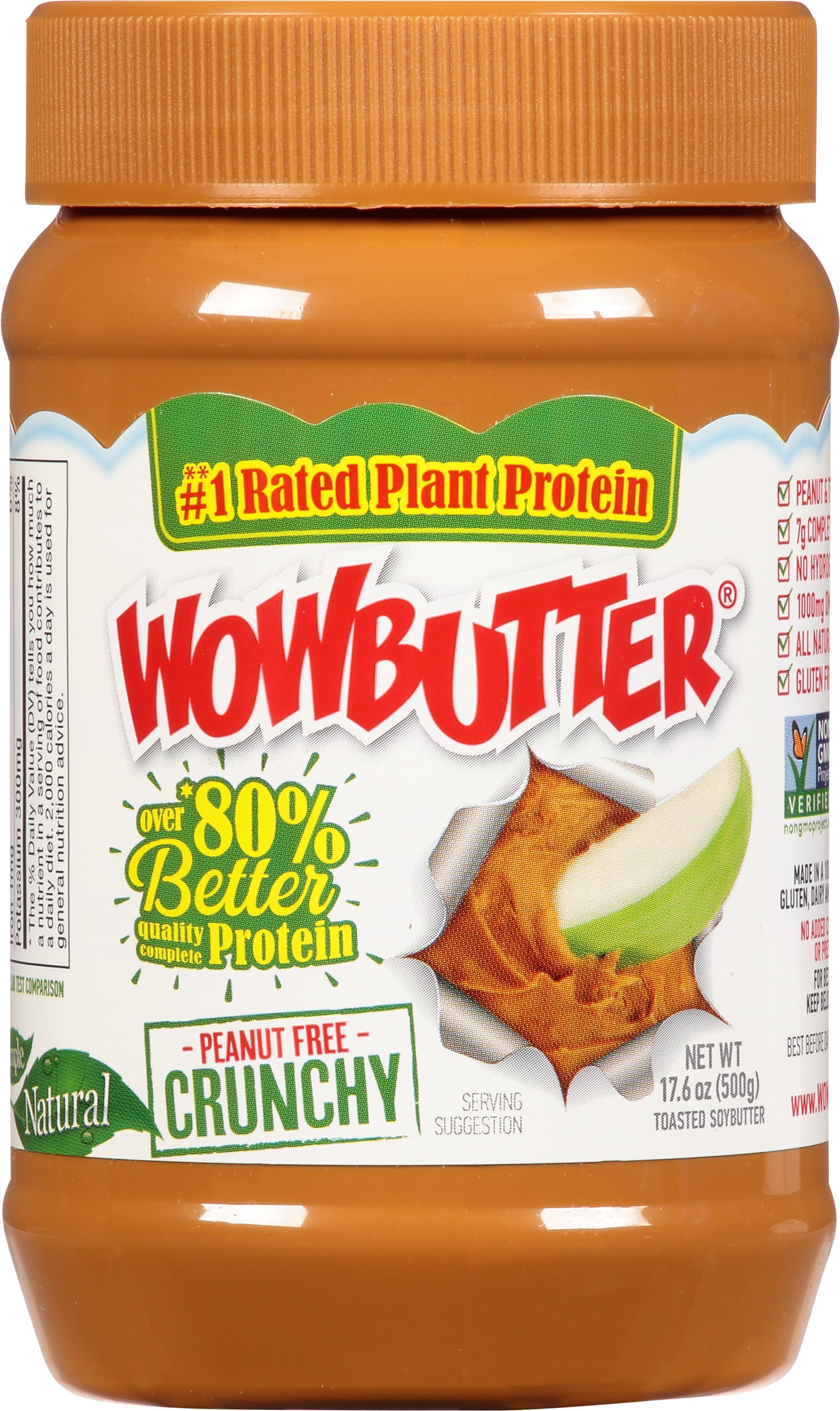 Wowbutter Crunchy Toasted Soybutter - Nutritious Plant-Based ...