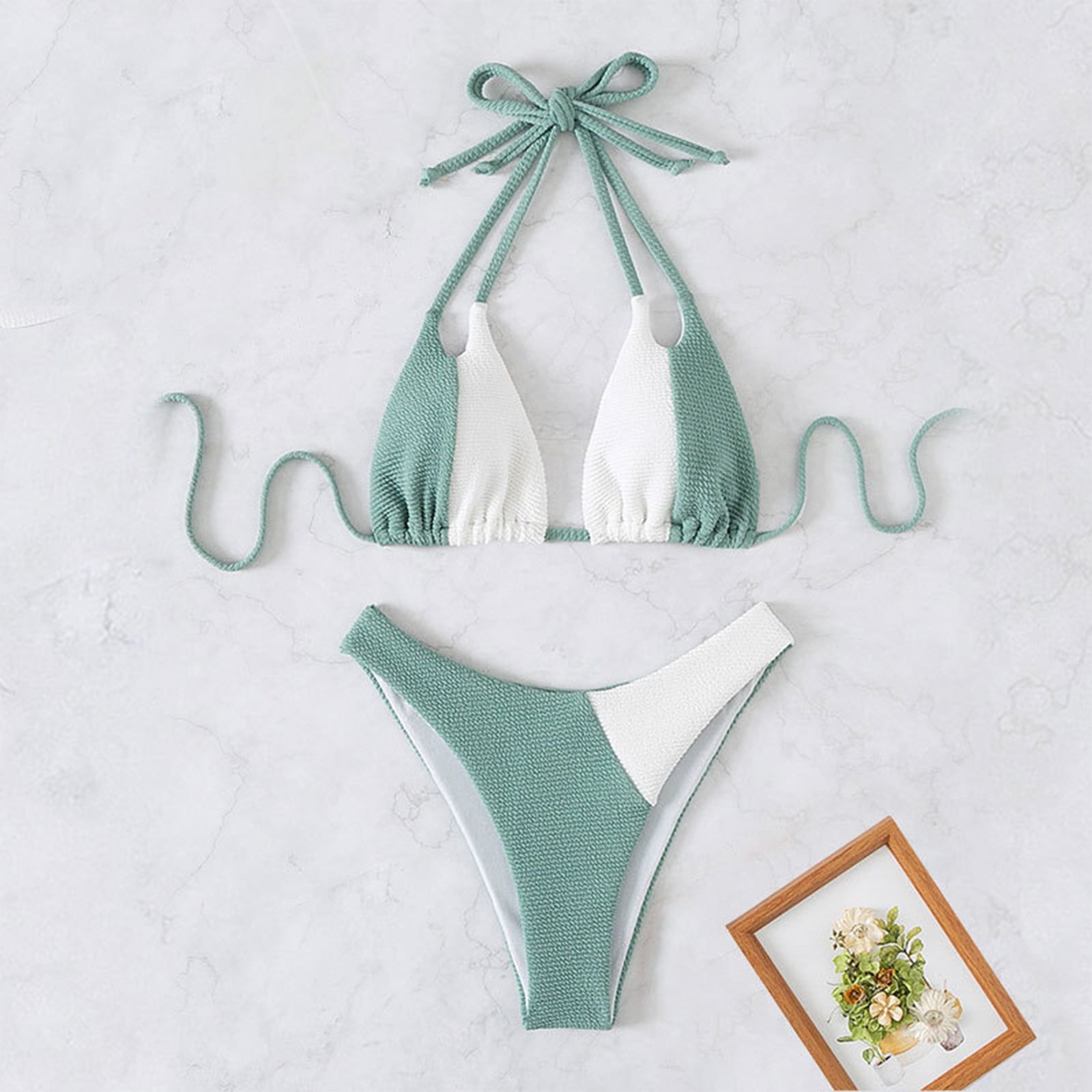 Wowcloth Clearance Bathing Suit Hot Spring Sexy Patchwork Bathing Suit ...