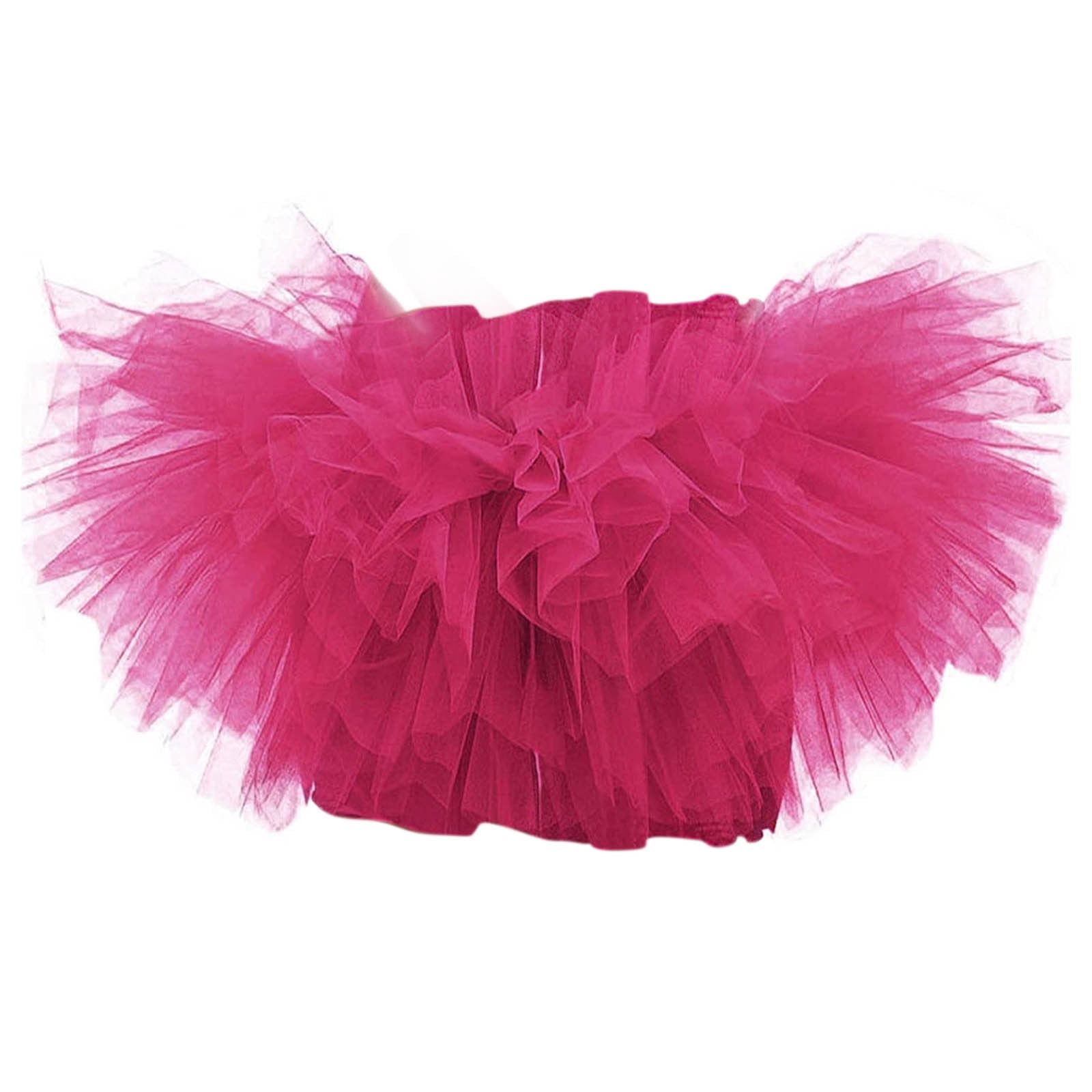 Wowcloth Women 5 Layers Tutu Fluffy Dance Ballet Bubble Skirt Puffy ...