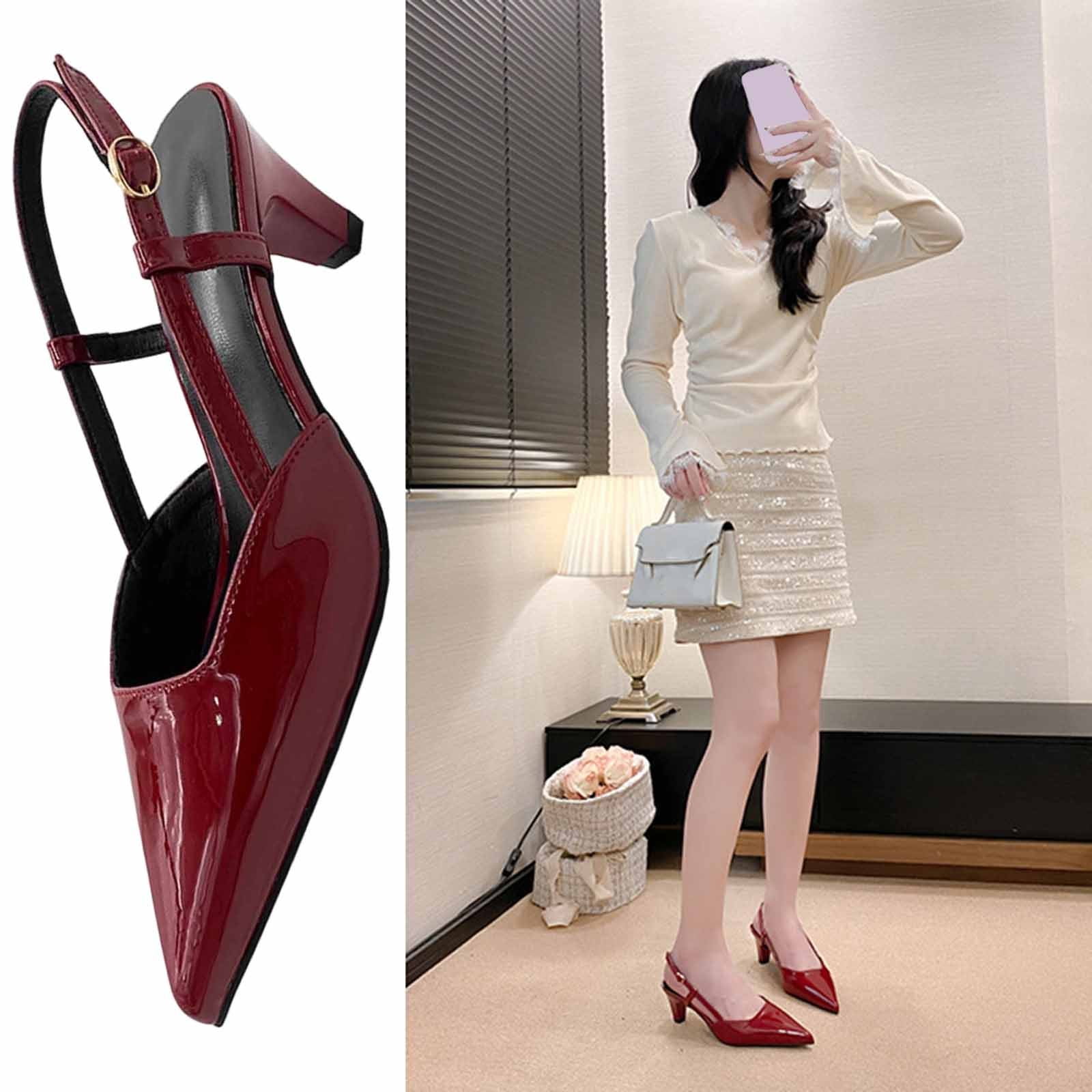 Wowcloth Women's Pointed Toe High Heel Sandals – Stiletto Heels & Open ...