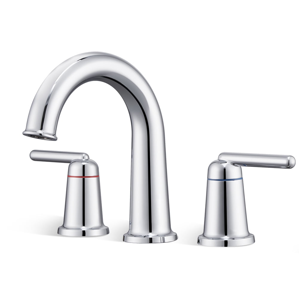 Wowkk Bathroom Sink Faucet, Polished Chrome Bathroom Bathroom Faucet 2 ...