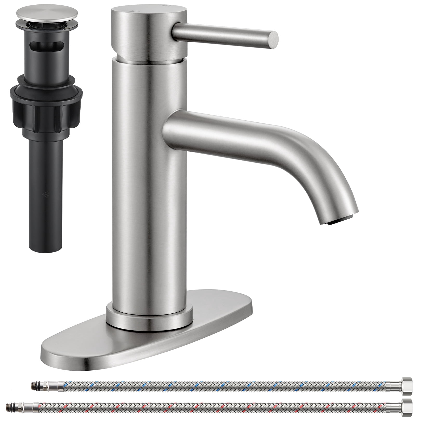 Wowkk Sanitary Ware Bathroom Faucets Stainless Steel Single Handle ...