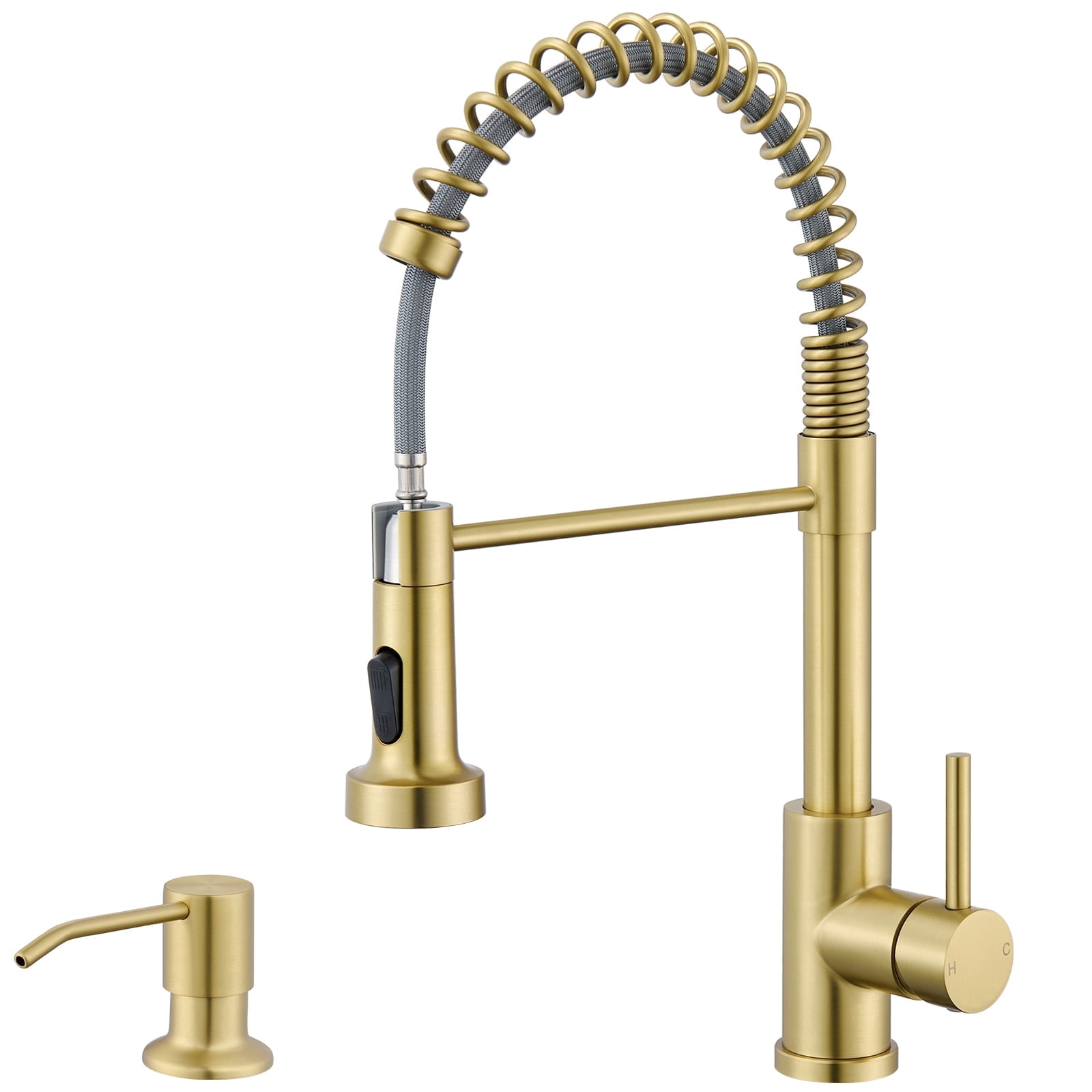 Wowkk Sanitary Ware Kitchen Sink Faucet with Pull Out Sprayer, 1 or 3 ...