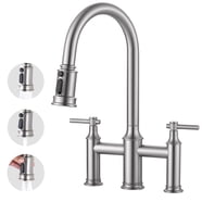 OakBrook Vela High-Arch Single Handle Kitchen Faucet with Pull-Down ...