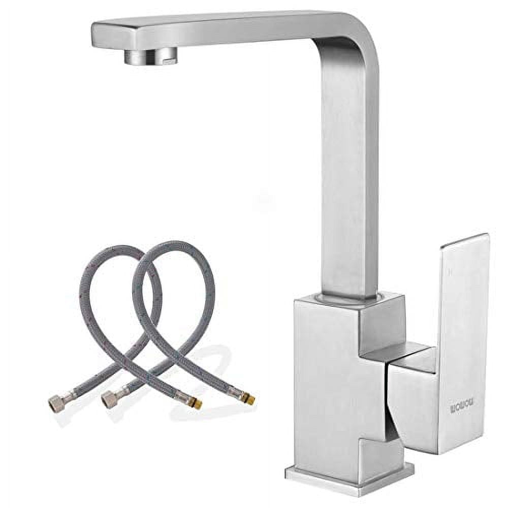 Wowow Bar Faucets Stainless Steel Modern Bar Sink Faucet Single Hole ...