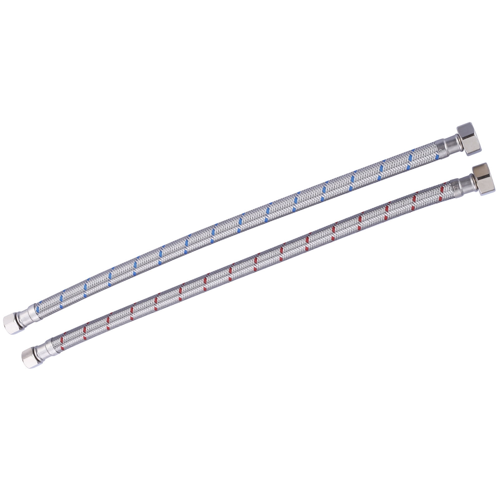 Wowow G1/2 FIP to 3/8 Compression 16 in. Supply Line, Flexible Braided ...