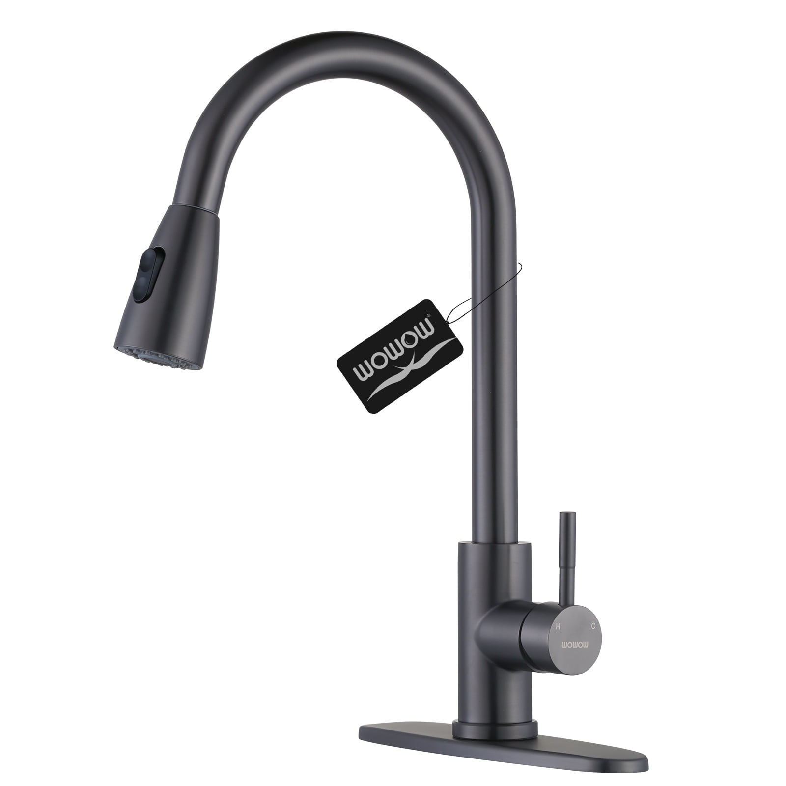 Wowow Kitchen Faucets for Sink 1 or 3 Hole, High Arc Stainless Steel ...