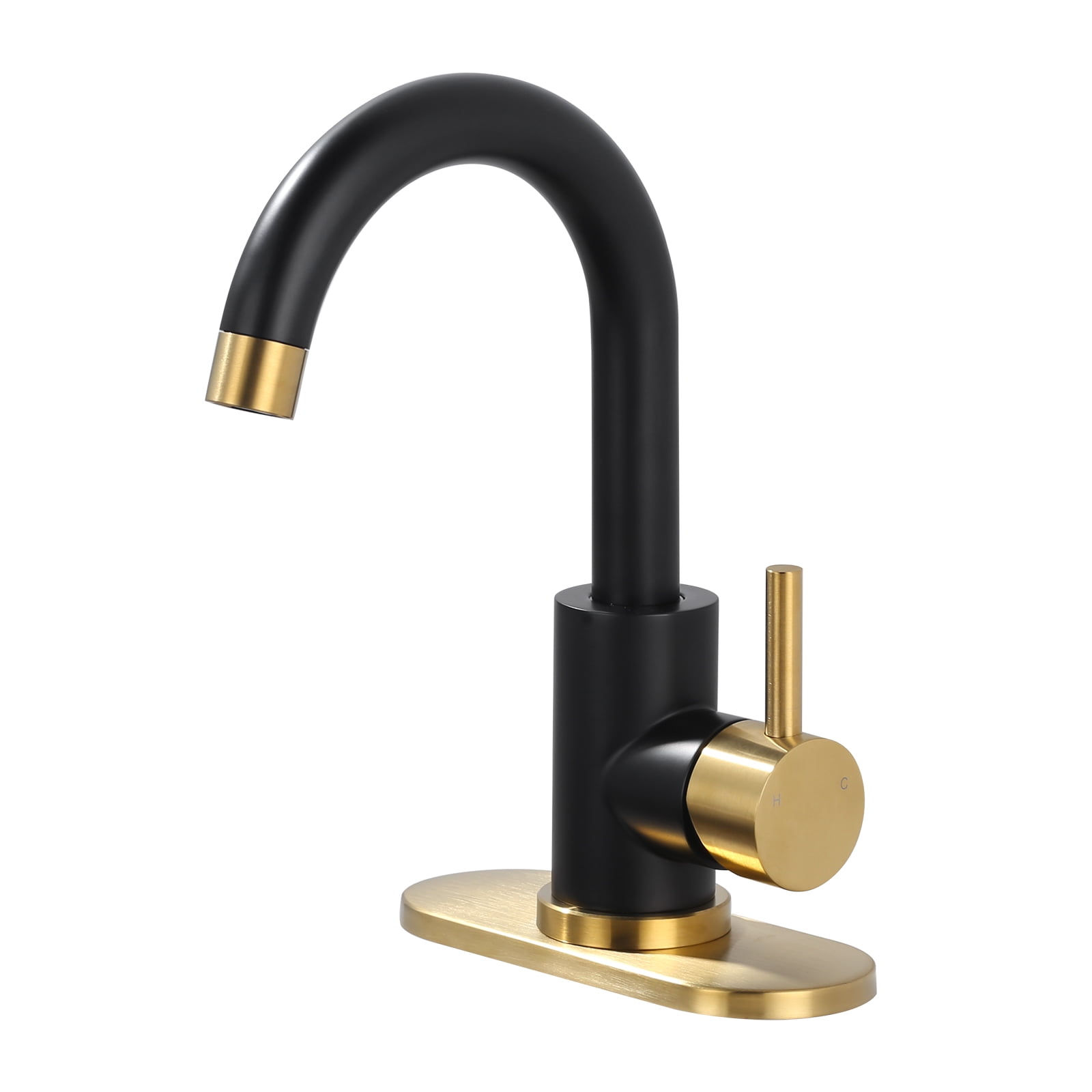 Wowow Single Handle Stainless Steel Bar Faucet with Swivel Spout and ...