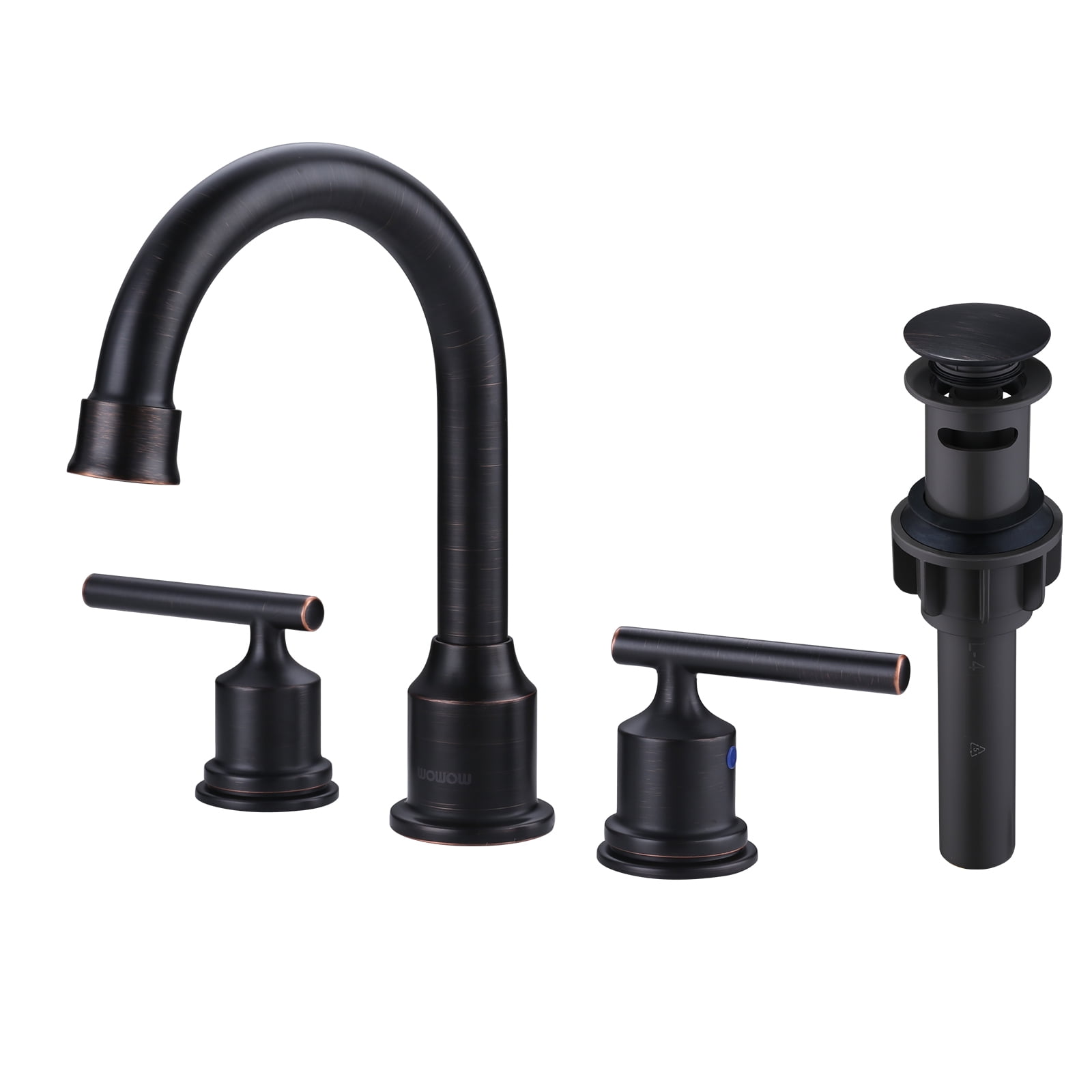 Wowow Two-Handle 8" Widespread Oil Rubbed Bronze Bathroom Faucet ...