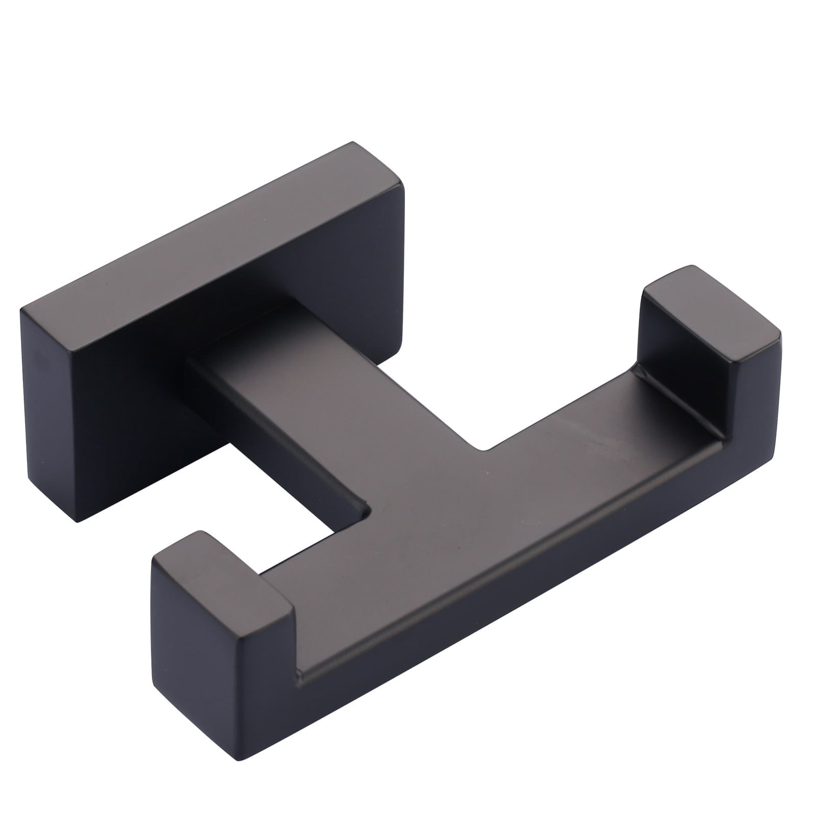 Wowow Wall Mount Knob Double Robe/Towel Hook in Matte Black - Walmart.com