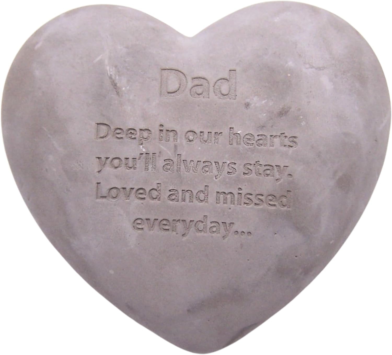 Wowser Brands Dad Heart Shaped Memorial Stone, Sympathy Gift ...