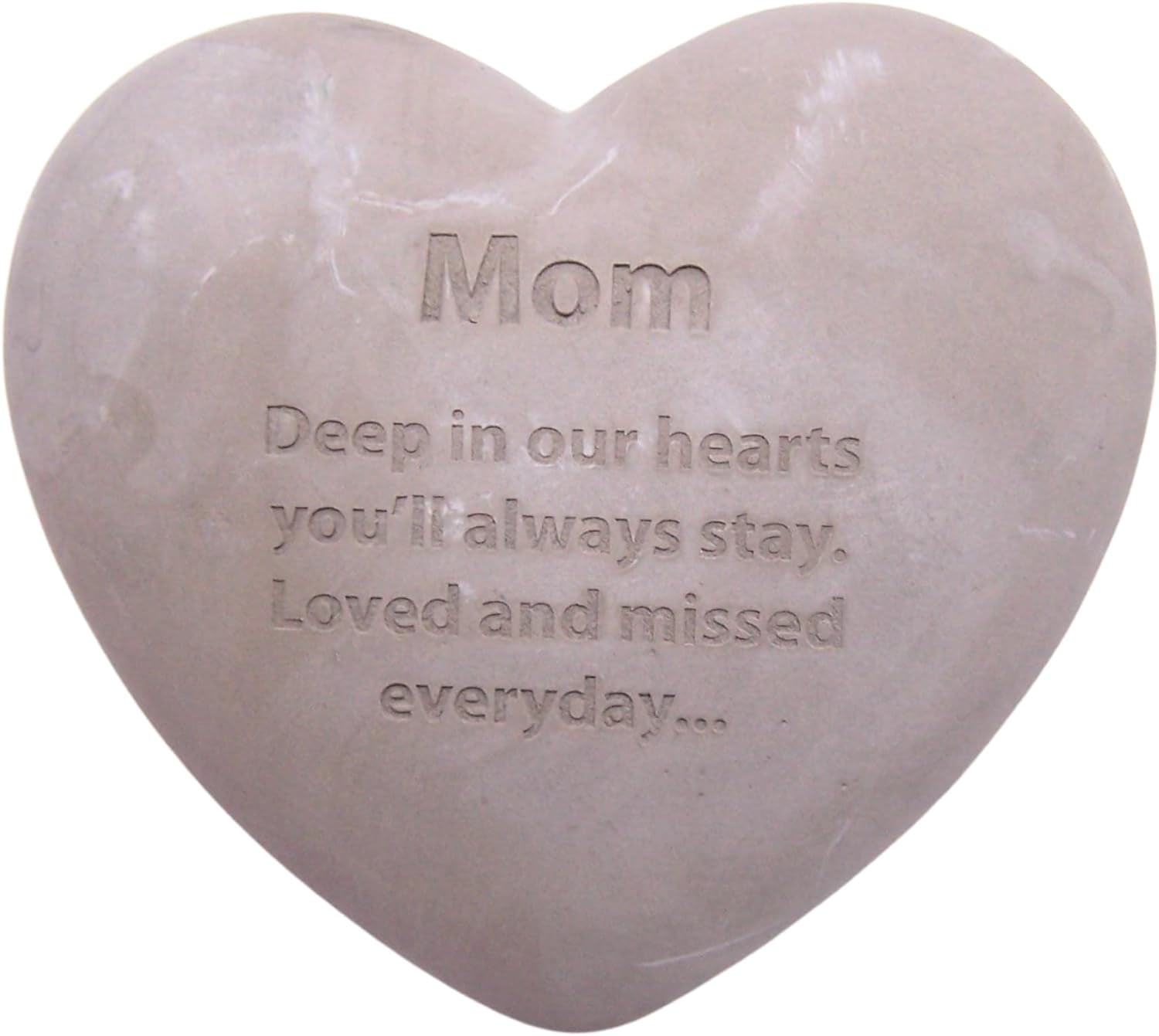 Wowser Brands Mom Heart Shaped Memorial Stone, Sympathy Gift ...