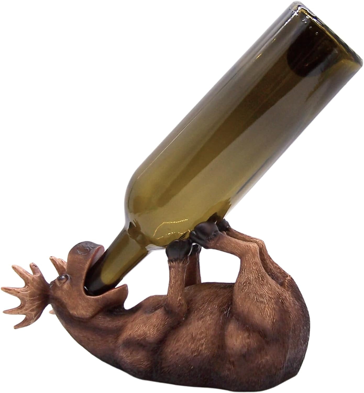 Wowser Brands Moose Wine Bottle Holder, Rustic Home Bar Decor, 10 ...
