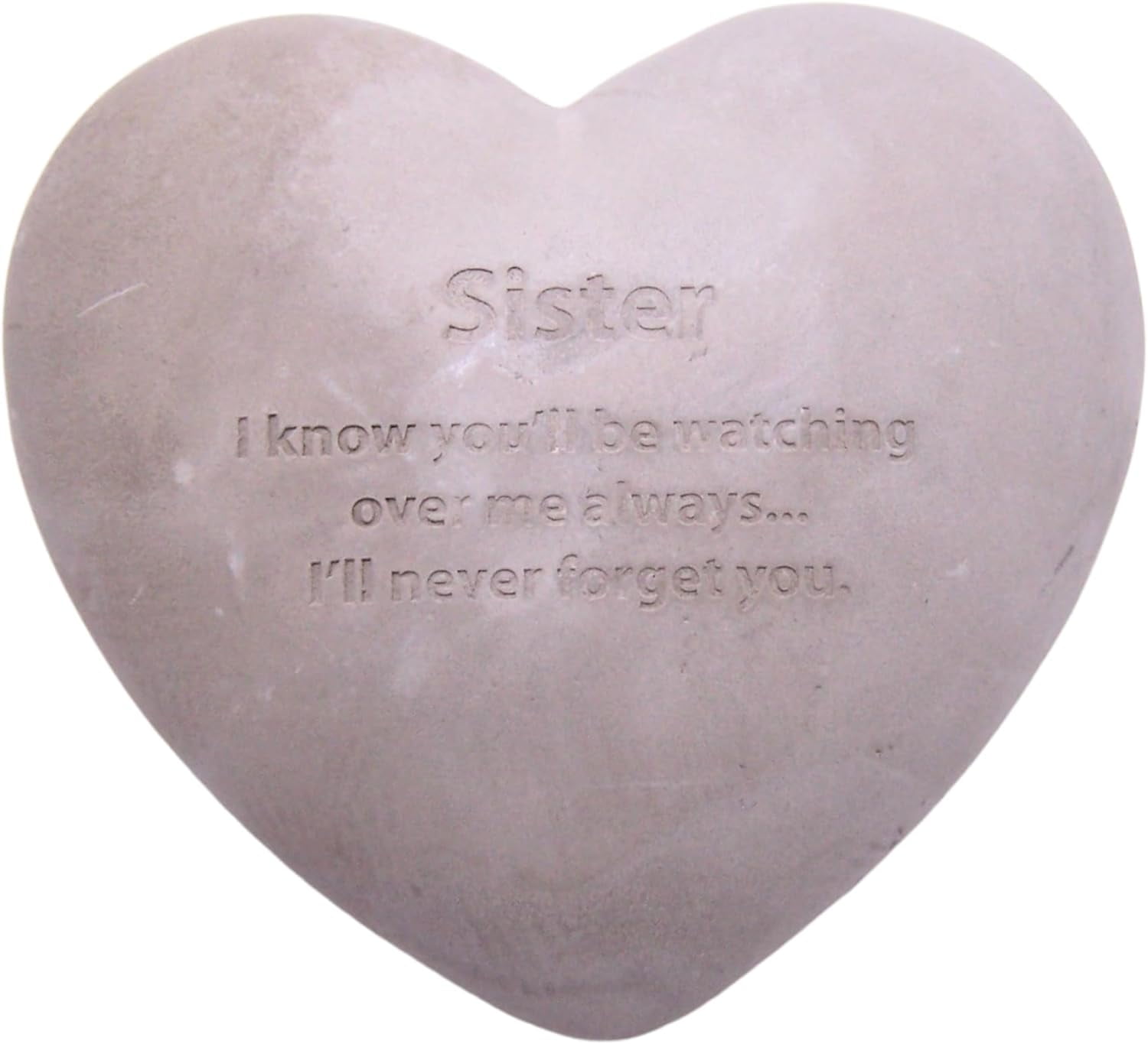 Wowser Brands Sister Heart Shaped Memorial Stone, Sympathy Gift ...