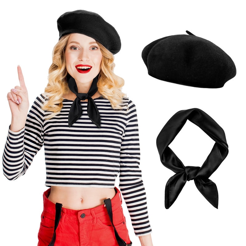 Wowstyle Beret Hats for Women Fashion Wool French Beret Chic Paris Cabbie Artist/Painter Caps ...