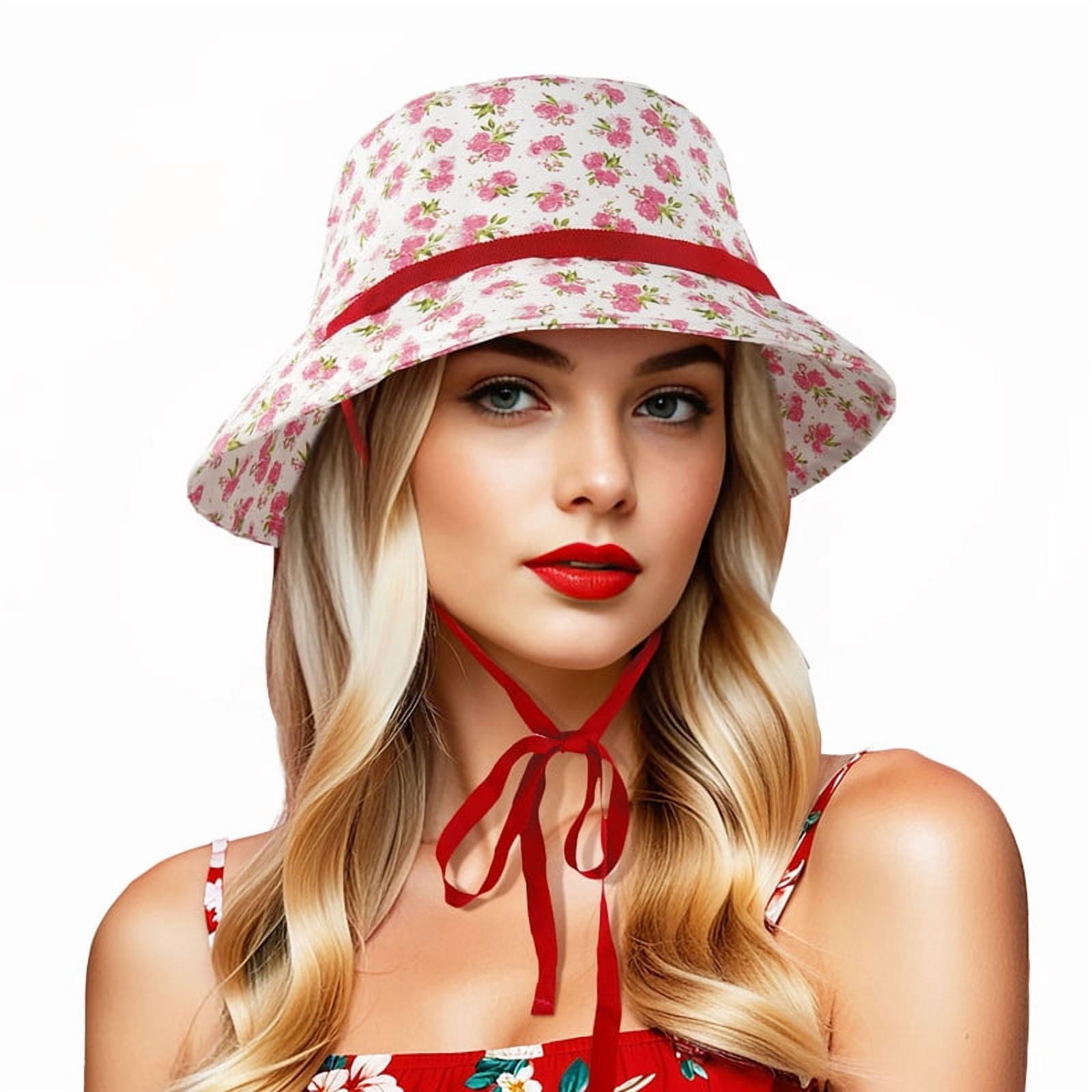 Wowstyle Bucket Hats for Women Trendy Print Reversible Bucket Hat ...