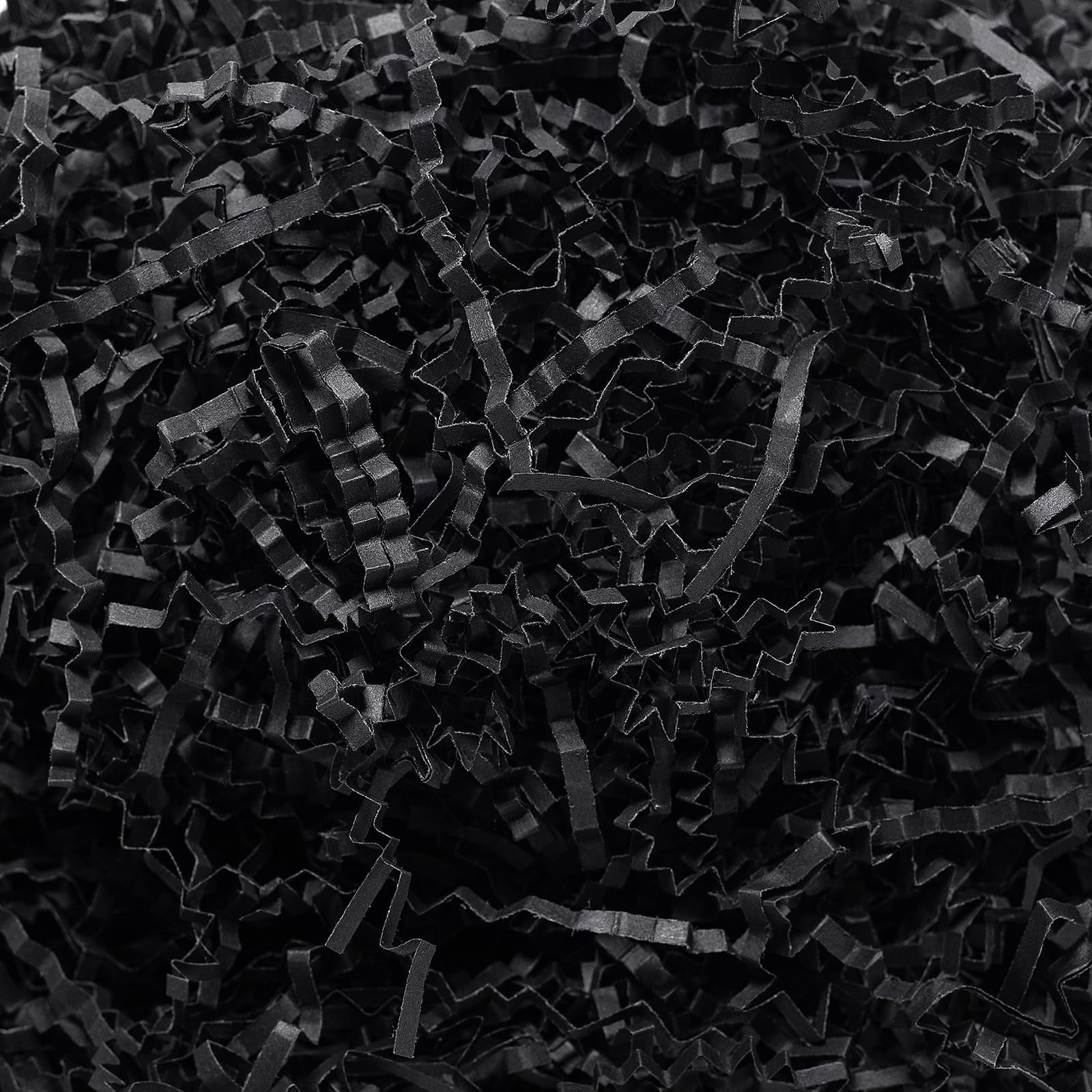 Wowxyz 2 LB Crinkle MMF7 Cut Paper Shred Black Crinkle Paper Shredded ...