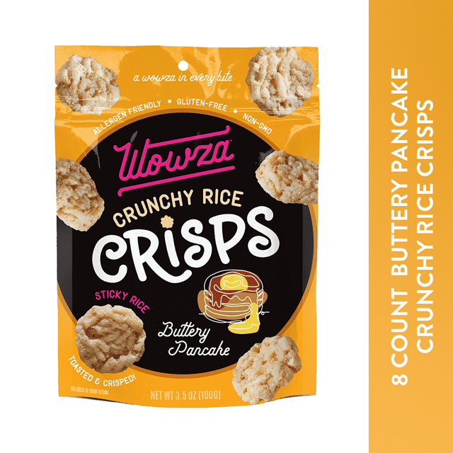 Wowza Buttery Pancake Rice Crisps, Healthy Sticky Rice Crunchy Rice ...