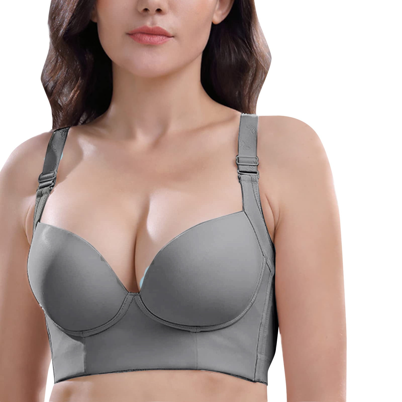 Wozhidaoke Bras for Women One Fab Fit Underwire Bra Push Up T Shirt Bra Modern Demi Bra Lightly ...