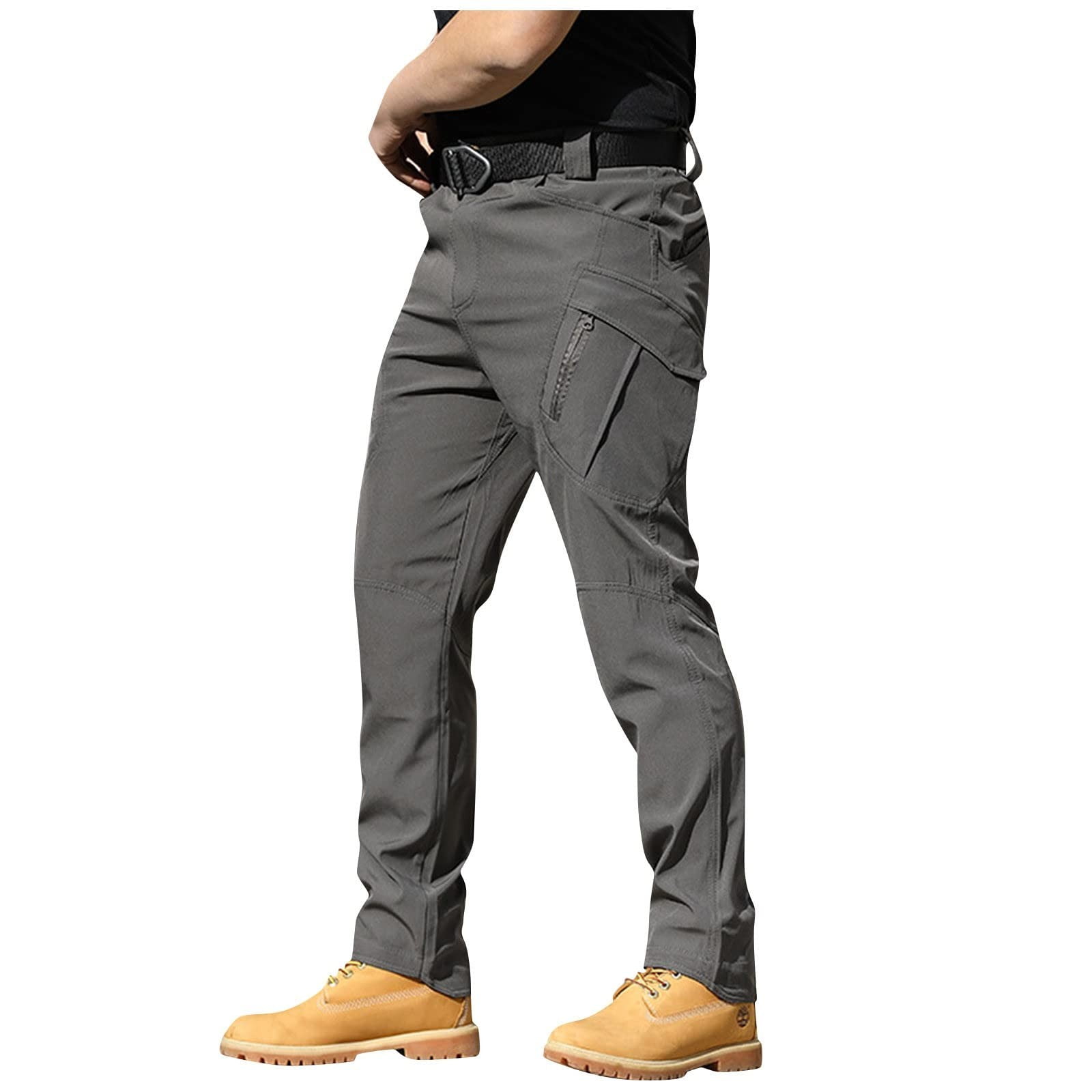 Wozhidaoke Cargo Pants for Men, Mens Hiking Cargo Pants Multi Pockets ...