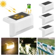 Mainstays 2-Count Solar Powered Black Wall Mountable LED Step Light, 3 ...