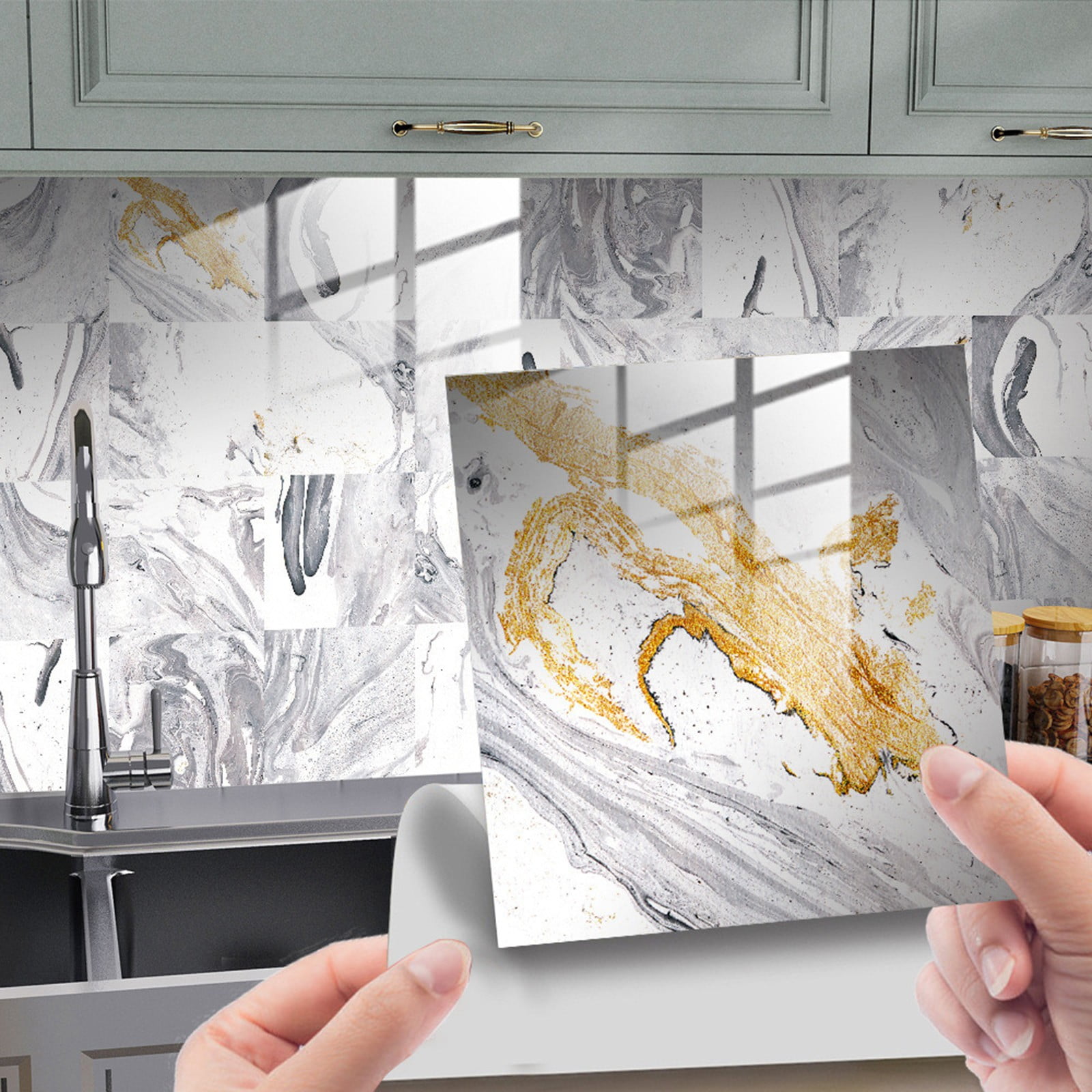 Wozhidaoke Peel And Stick Wallpaper 10Pc Peel And Stick Ceramic Tile ...