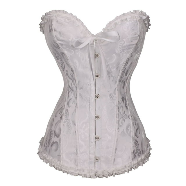 Wozhidaoke Shapewear Bodysuit Women'S Lace Corset Satin Corset Cutting ...