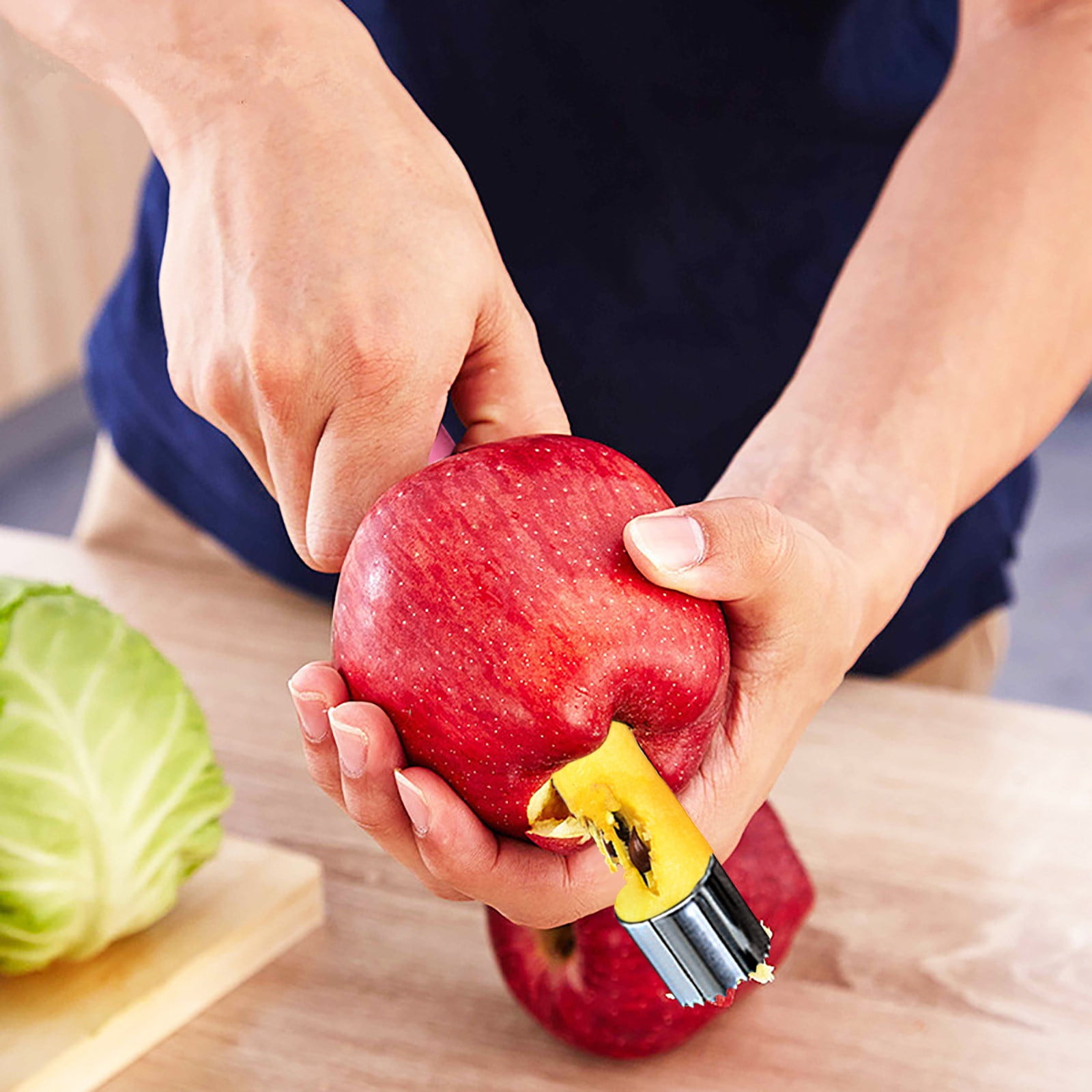 Wozhidaoke home Stainless Steel Core Remover Fruit Apple Pear Corer Easy Twists Tool kitchen organization kitchen gadgets