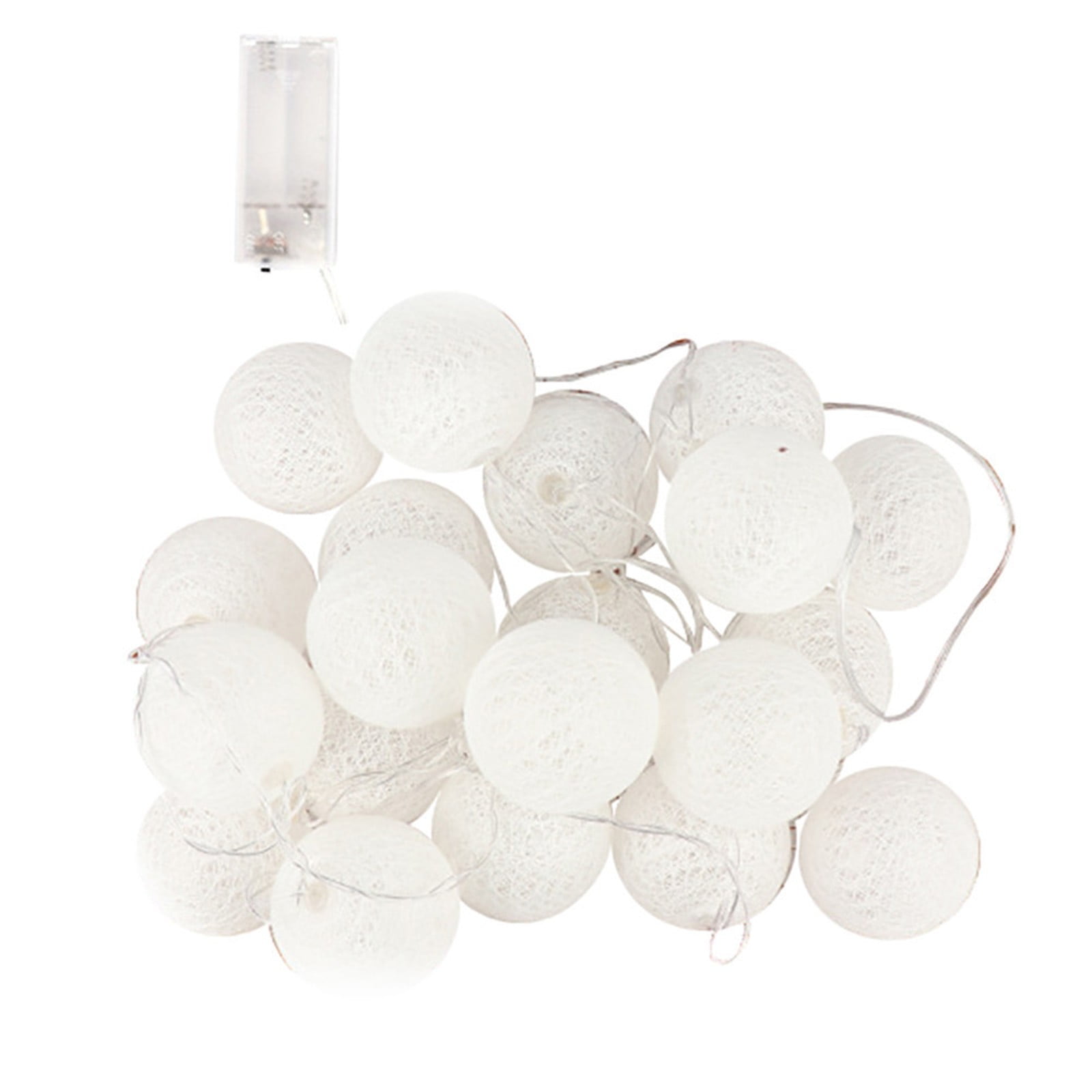Wozhidaoke led lights for bedroom 3Meters 20 Cotton Ball String Lights ...