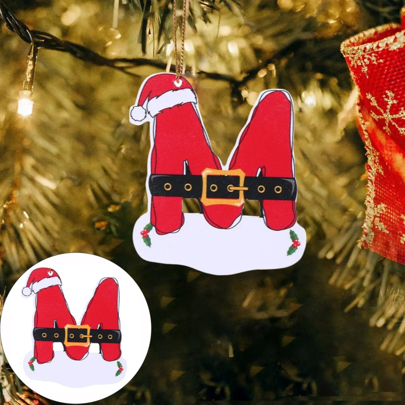 Wozhilaka Christmas Ornaments，Letter Christmas Tree Pendant A To Z ...