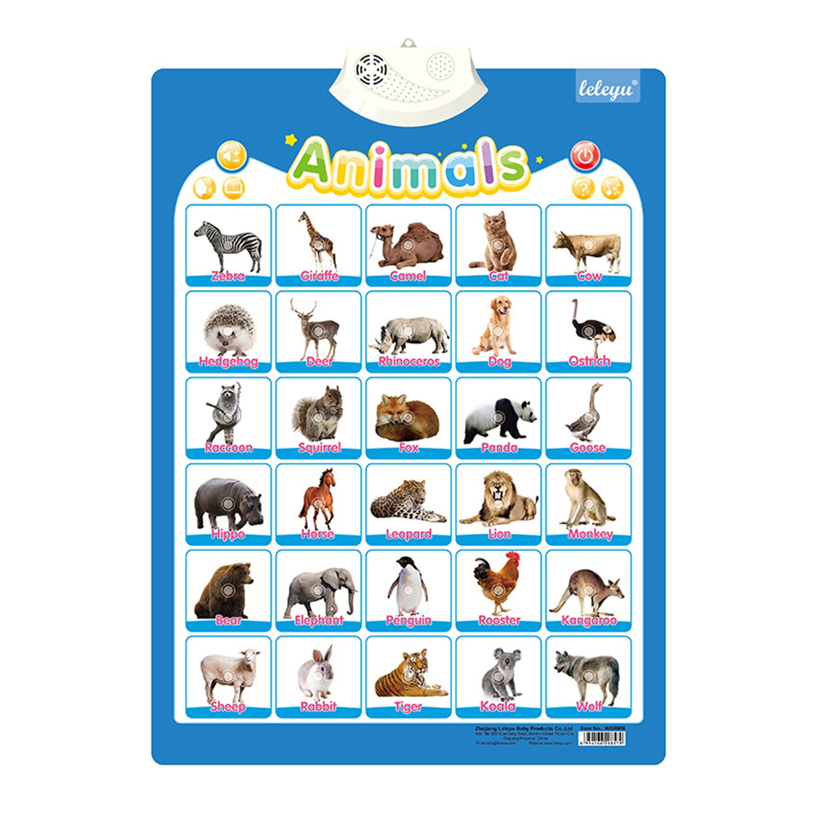 WozhuoToy Electronic Alphabet Wall Chart Interactive Words Chart For ...