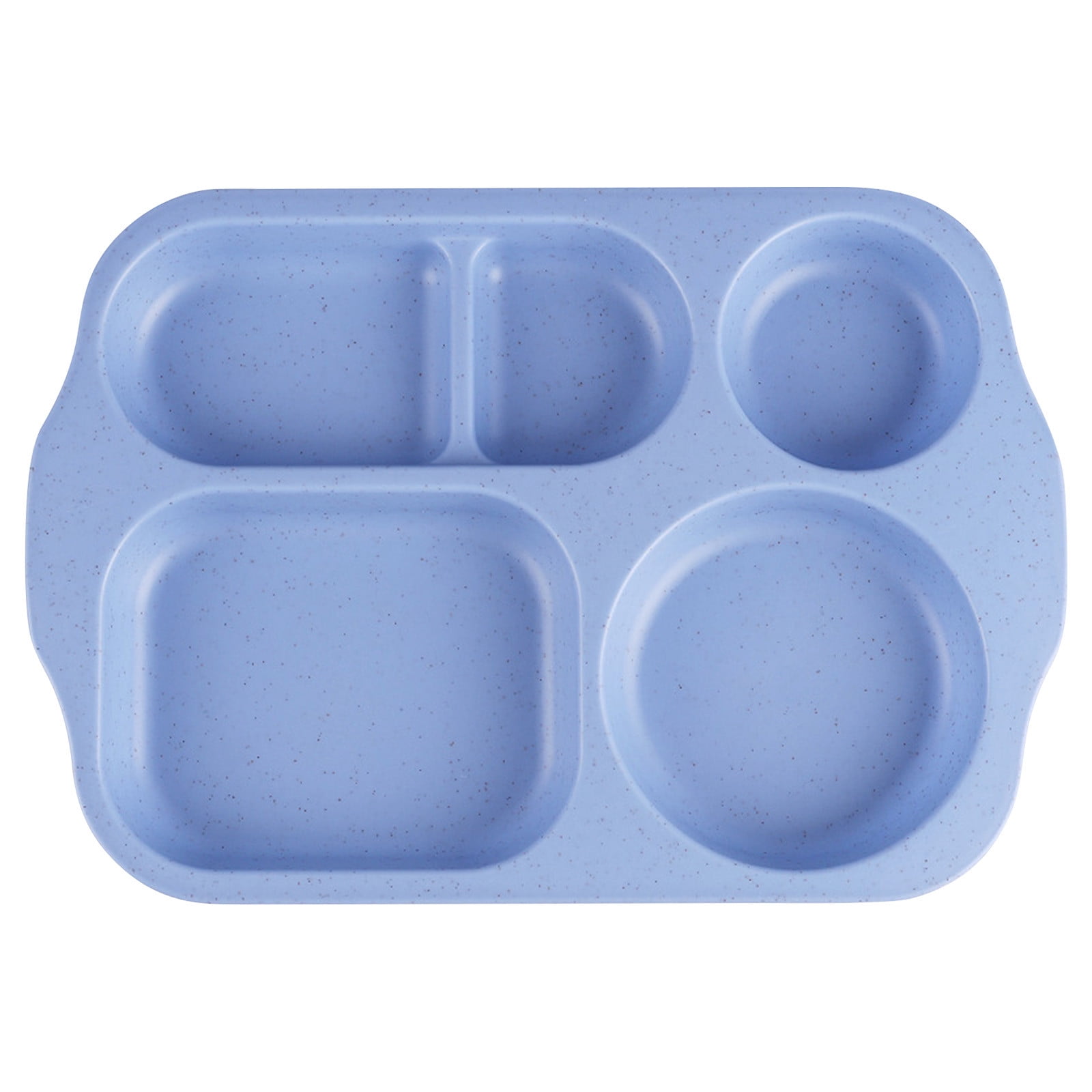 WozhuoToy Unbreakable Divided Plates, 5 Compartments Wheat Straw ...