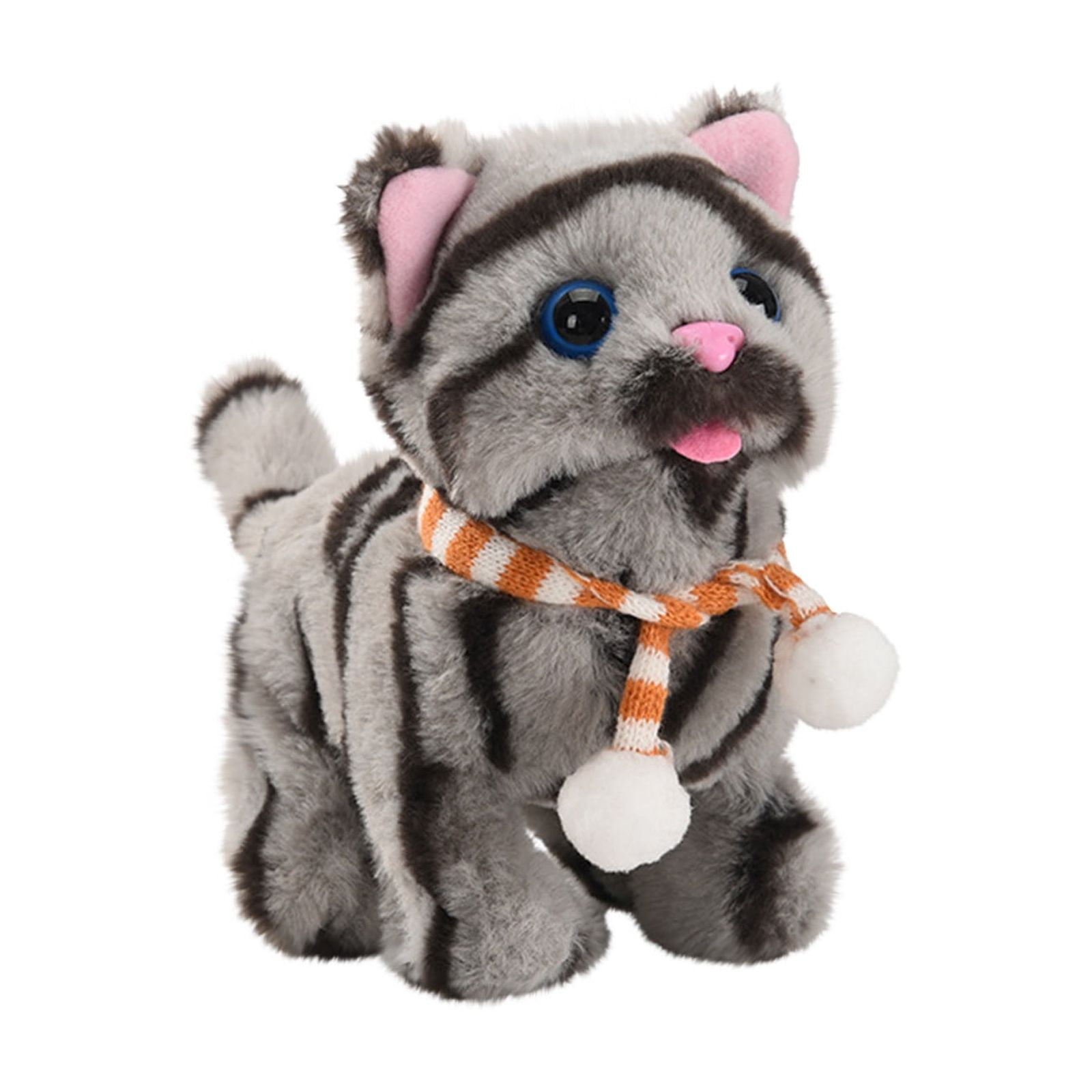 WozhuoToy Walking Barking Toy Cat, Plush Puppy Electronic Interactive ...