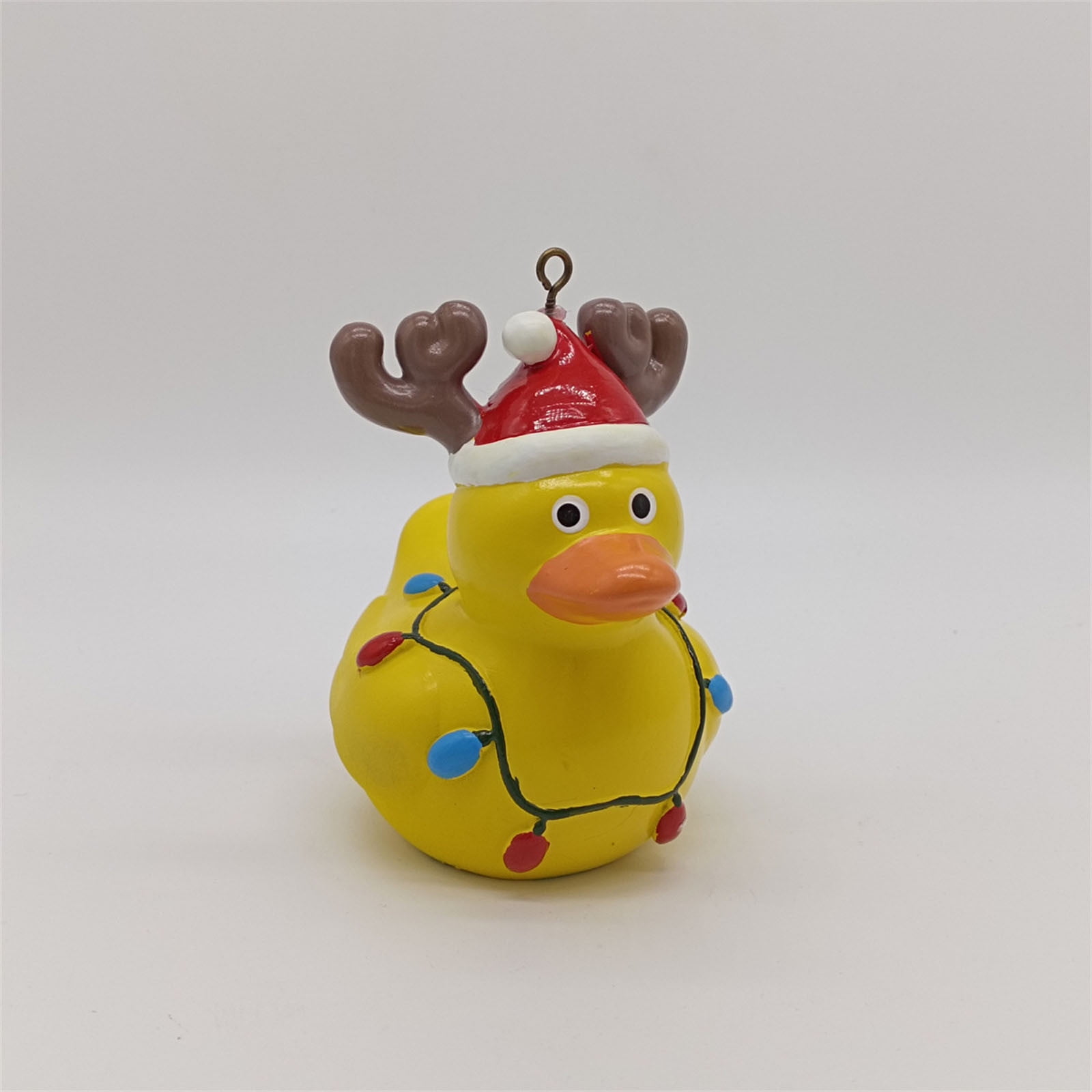 Wozhuob Mini Christmas Ducks Tiny Resin Ducks Decoration Hat Duck Home ...