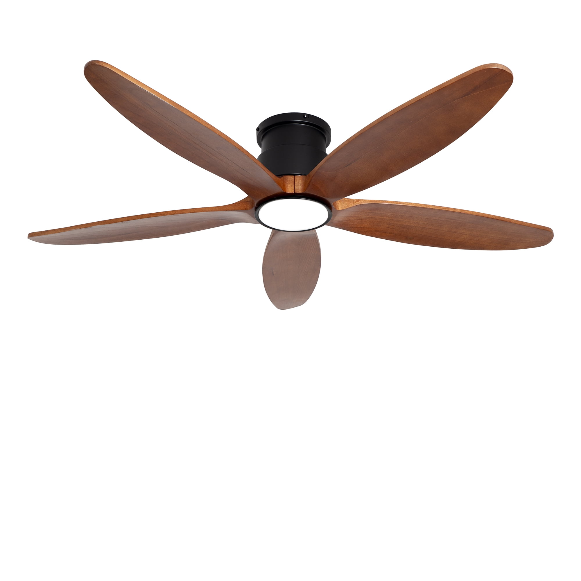 Wozzio 52 Inch Ceiling Fan With LED Light Remote Control Flush Mount ...