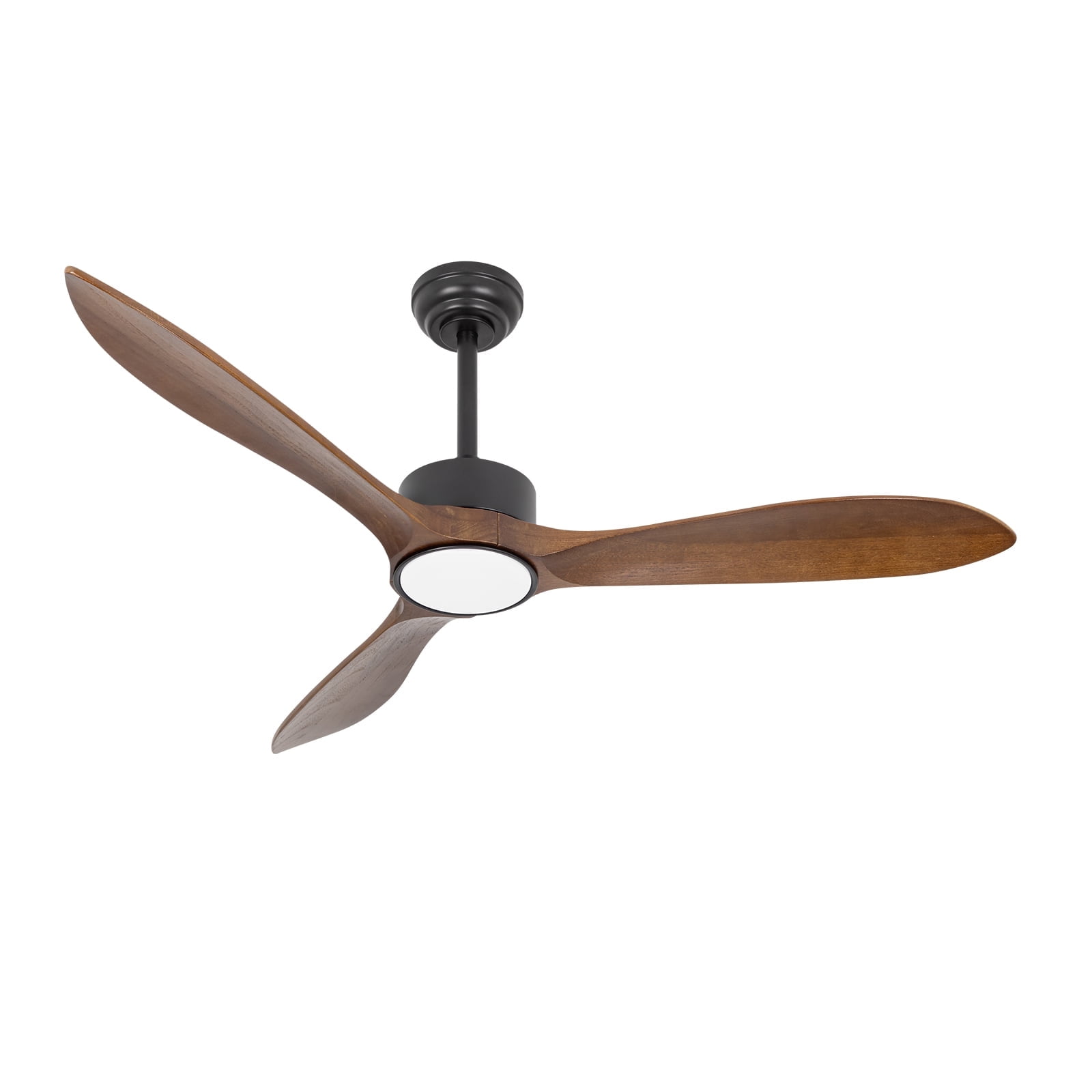 Wozzio 52 inch Dark Brown Ceiling Fan with Light and Remote Indoor ...